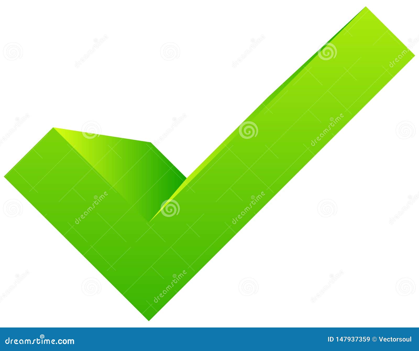 3d checkmark icon stock vector. Illustration of mark - 147937359