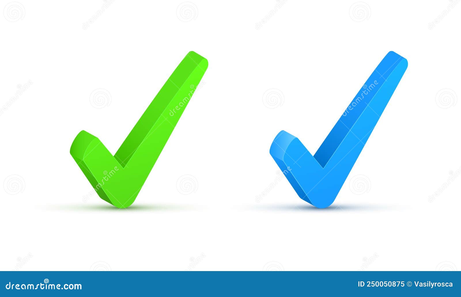 3d Checkmark Tick Icon. Checklist Success Button Correct Agree App 3d ...