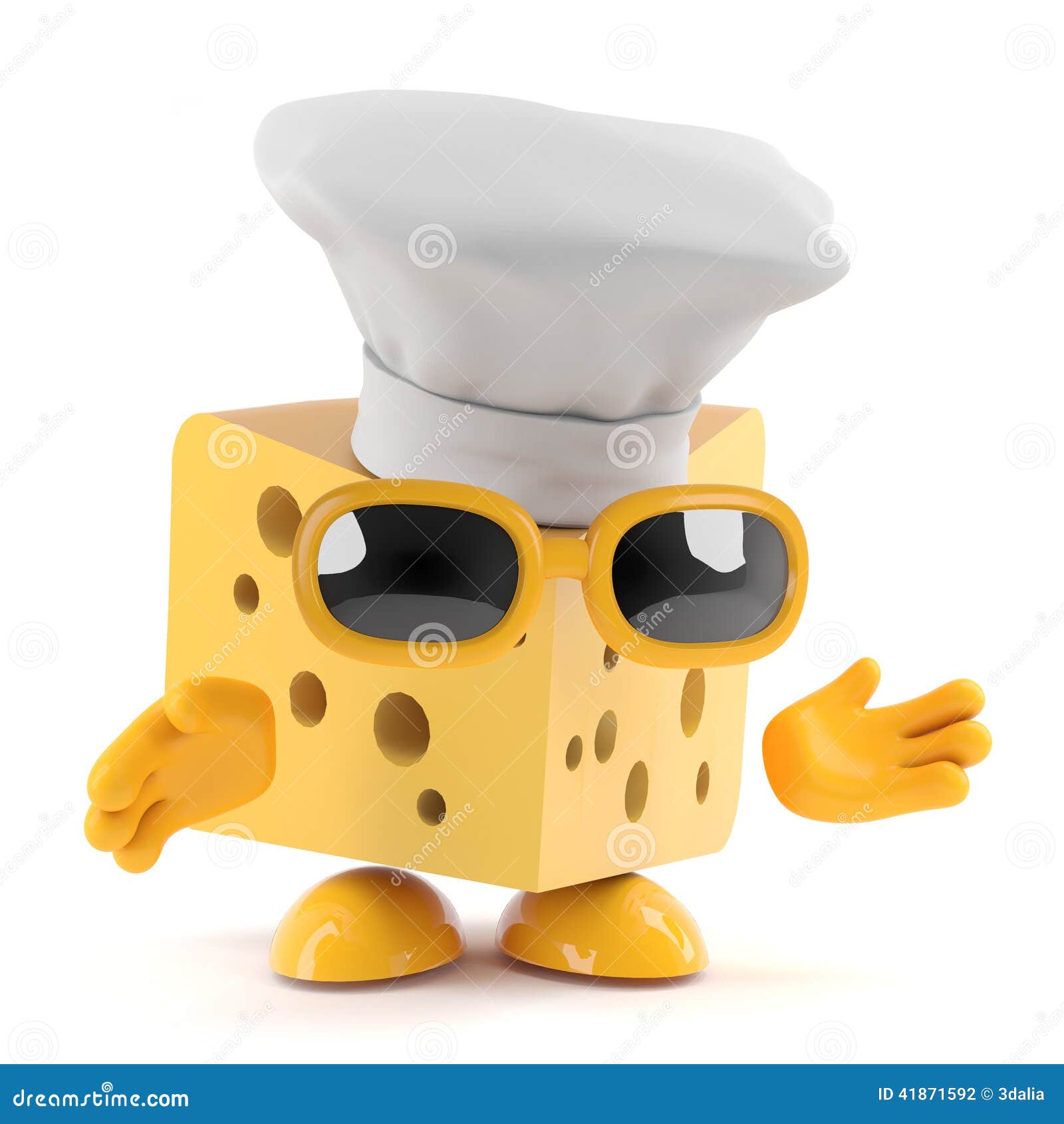 3d Cheese chef stock illustration. Illustration of snack - 41871592