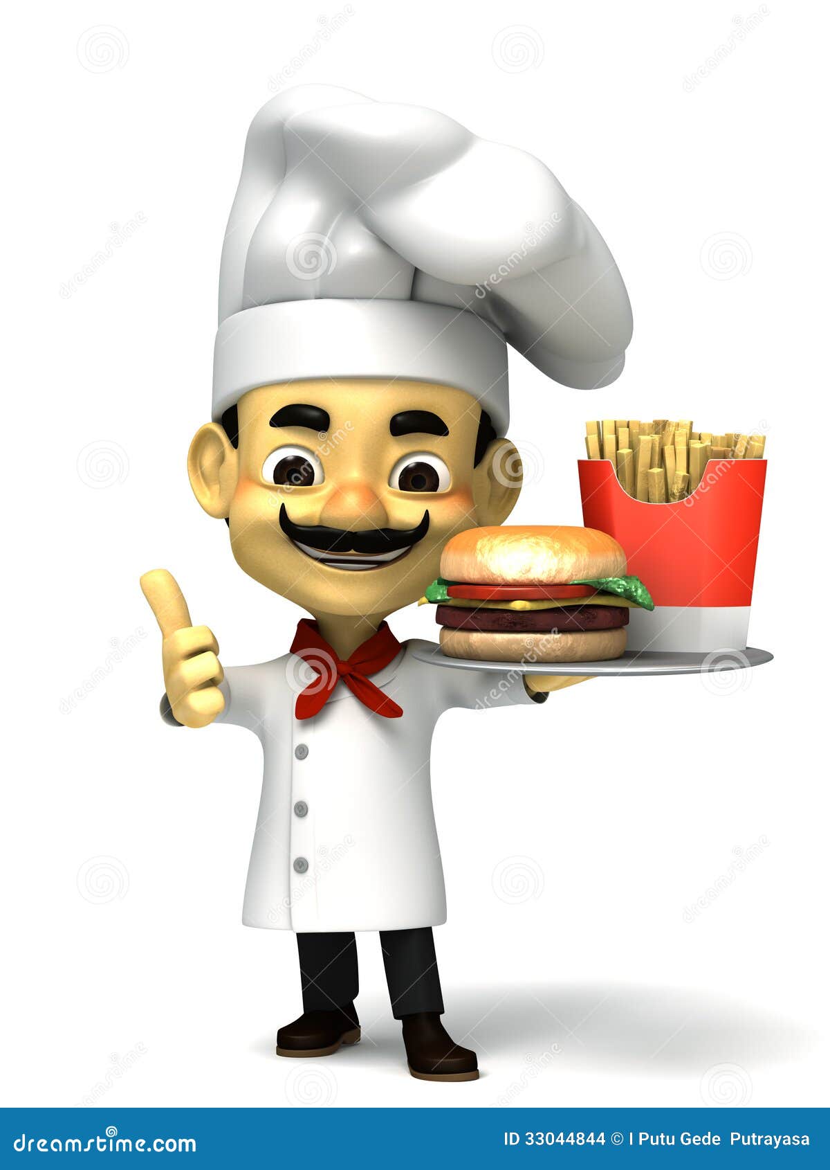 3d chef and fast food stock photo. Image of diet, delicious - 33044844