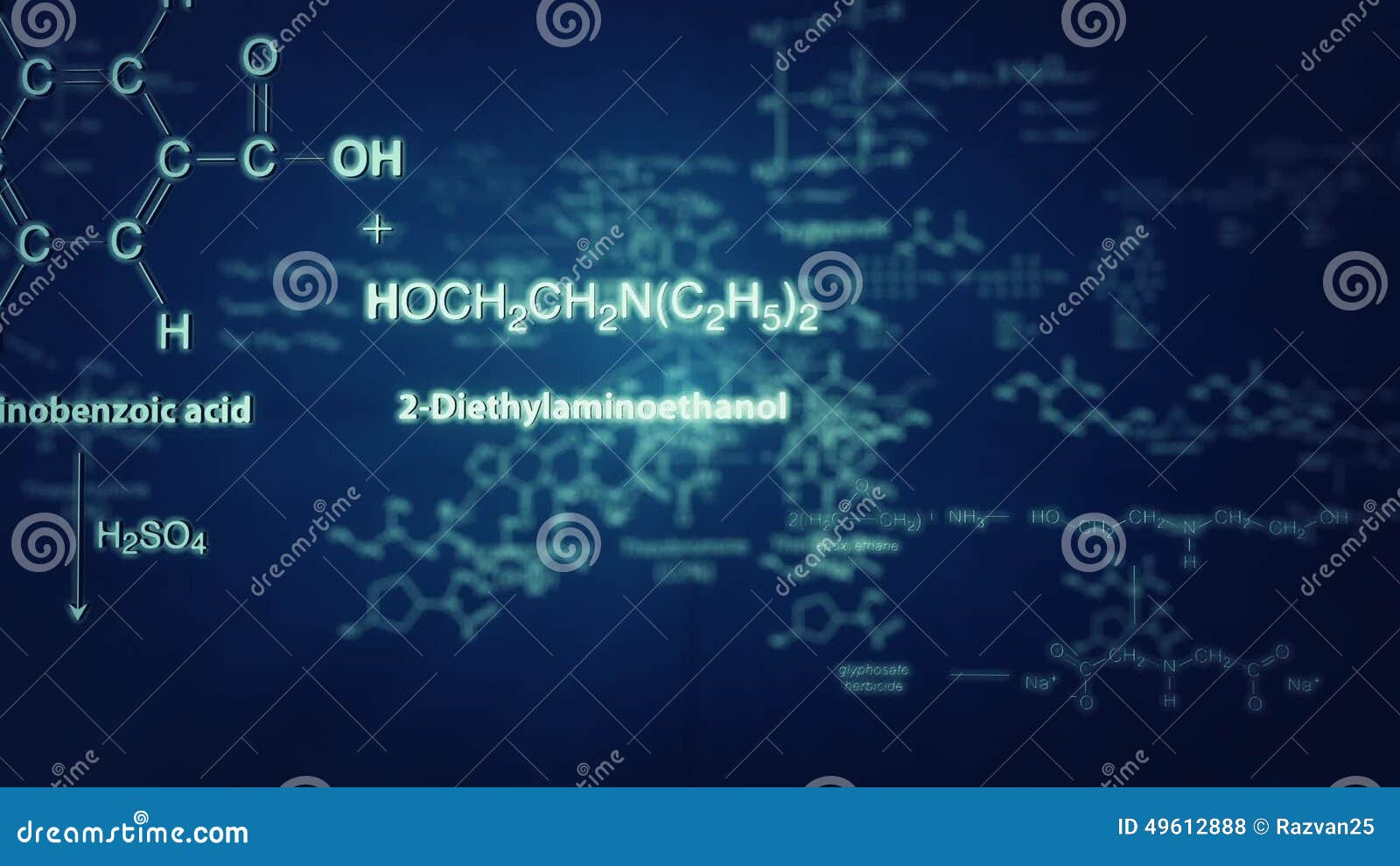 3D Chemical Formulas Animation Stock Footage - Video of concept ...