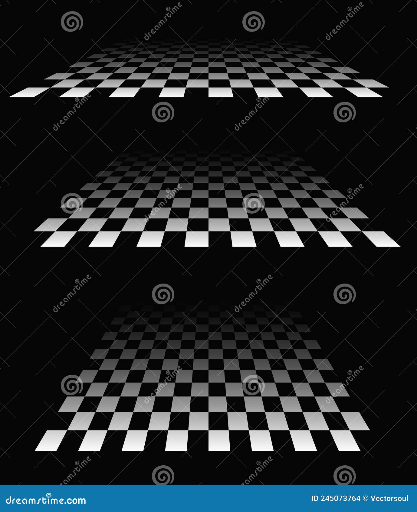 3d Chessboard, Checkerboard Pattern in Perspective. Checkered ...