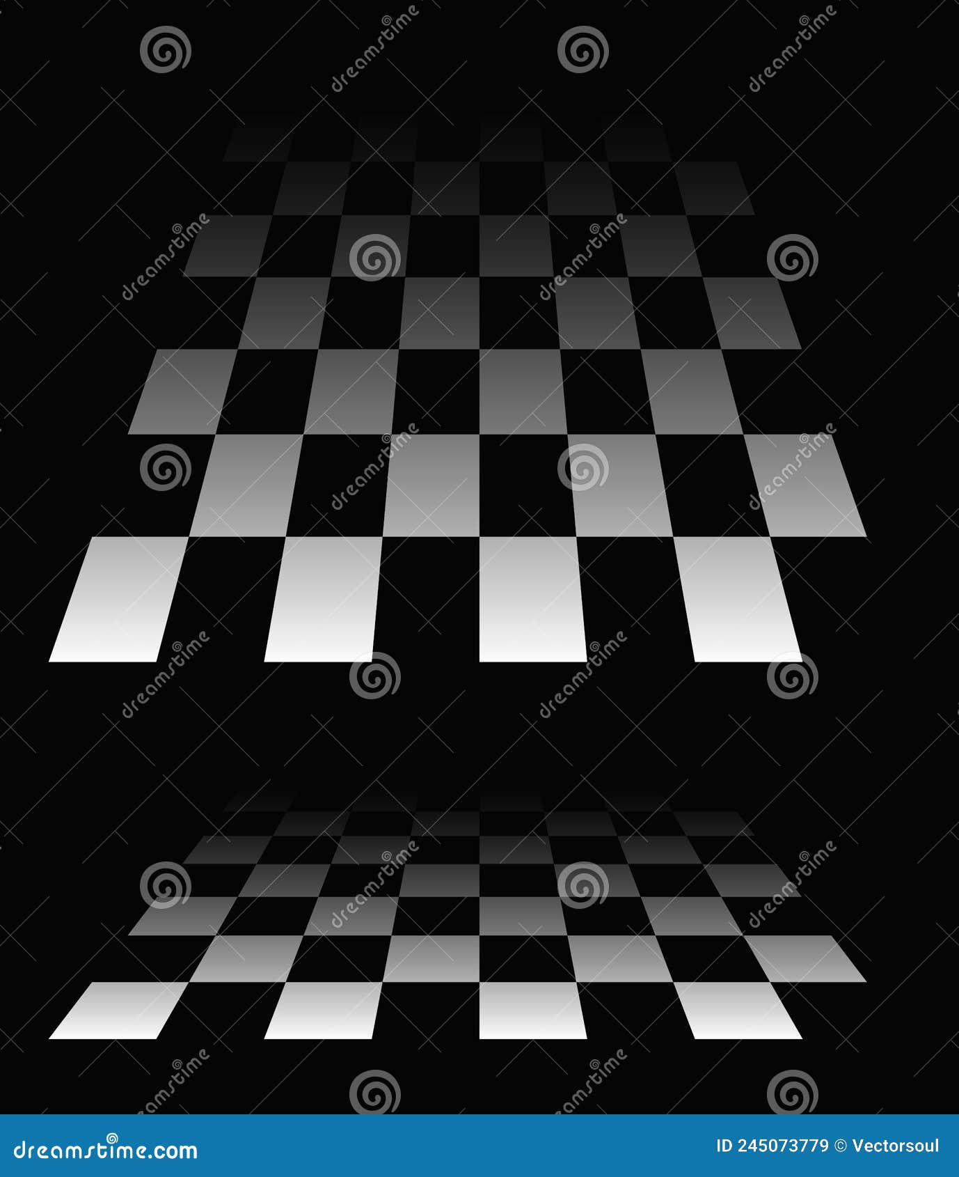 3d Chessboard, Checkerboard Pattern in Perspective. Checkered ...