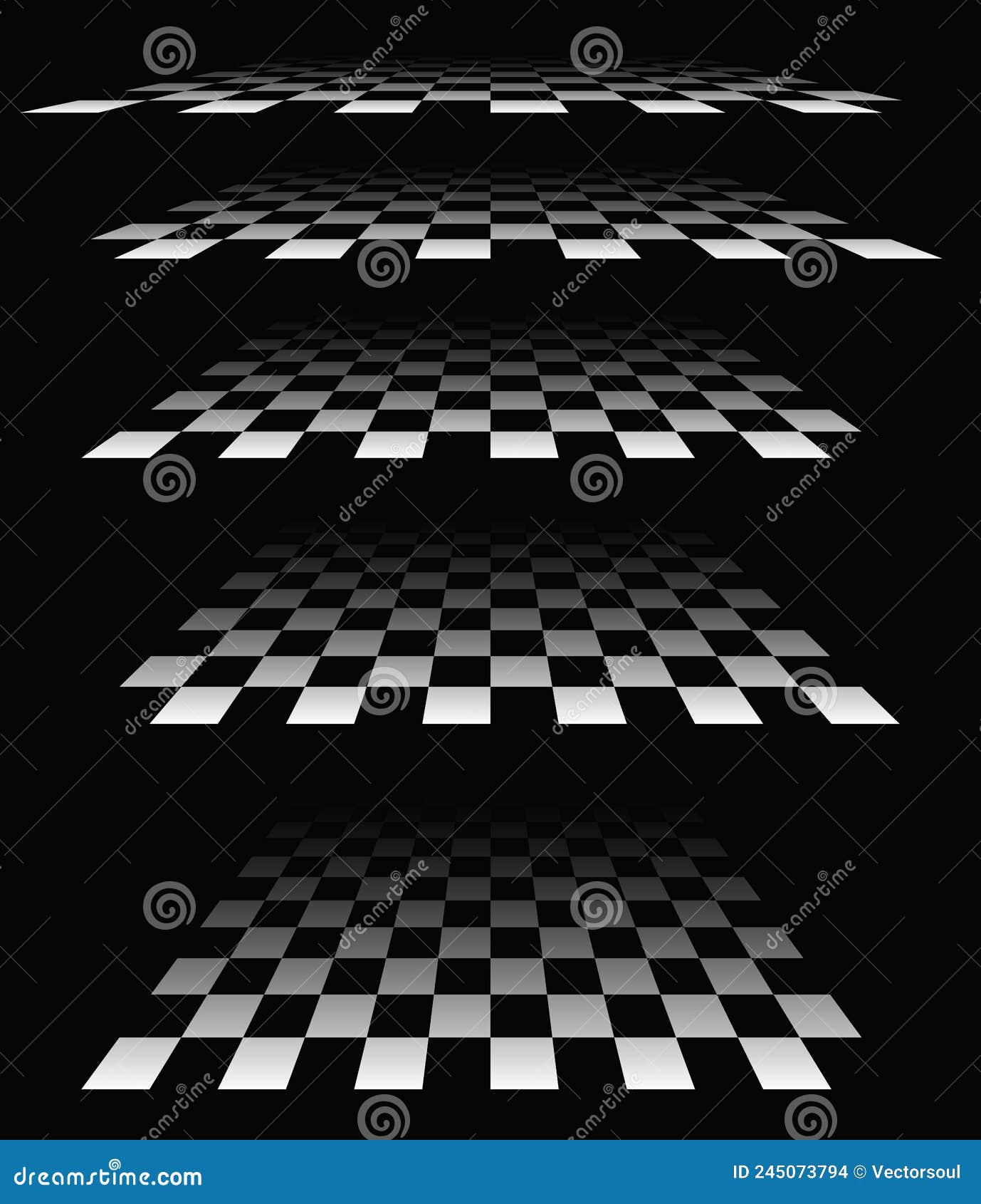 3d Chessboard, Checkerboard Pattern in Perspective. Checkered ...