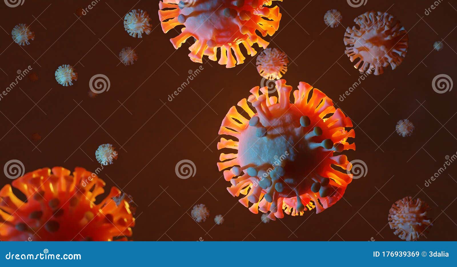 3d Chinese Coronavirus Covid-19 Superbug Microscopic Bacterial ...