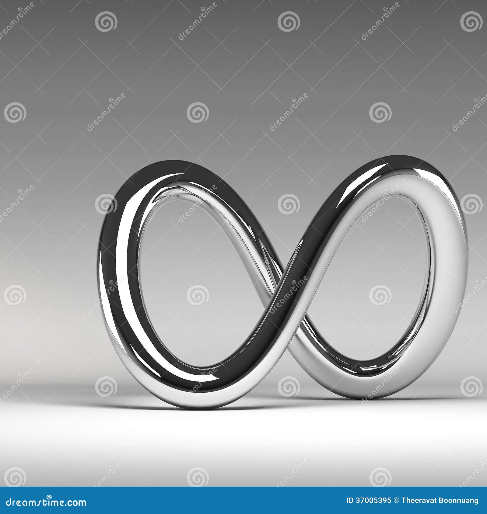 3D Chrome Abstract Infinity Sign Stock Illustration - Illustration of ...