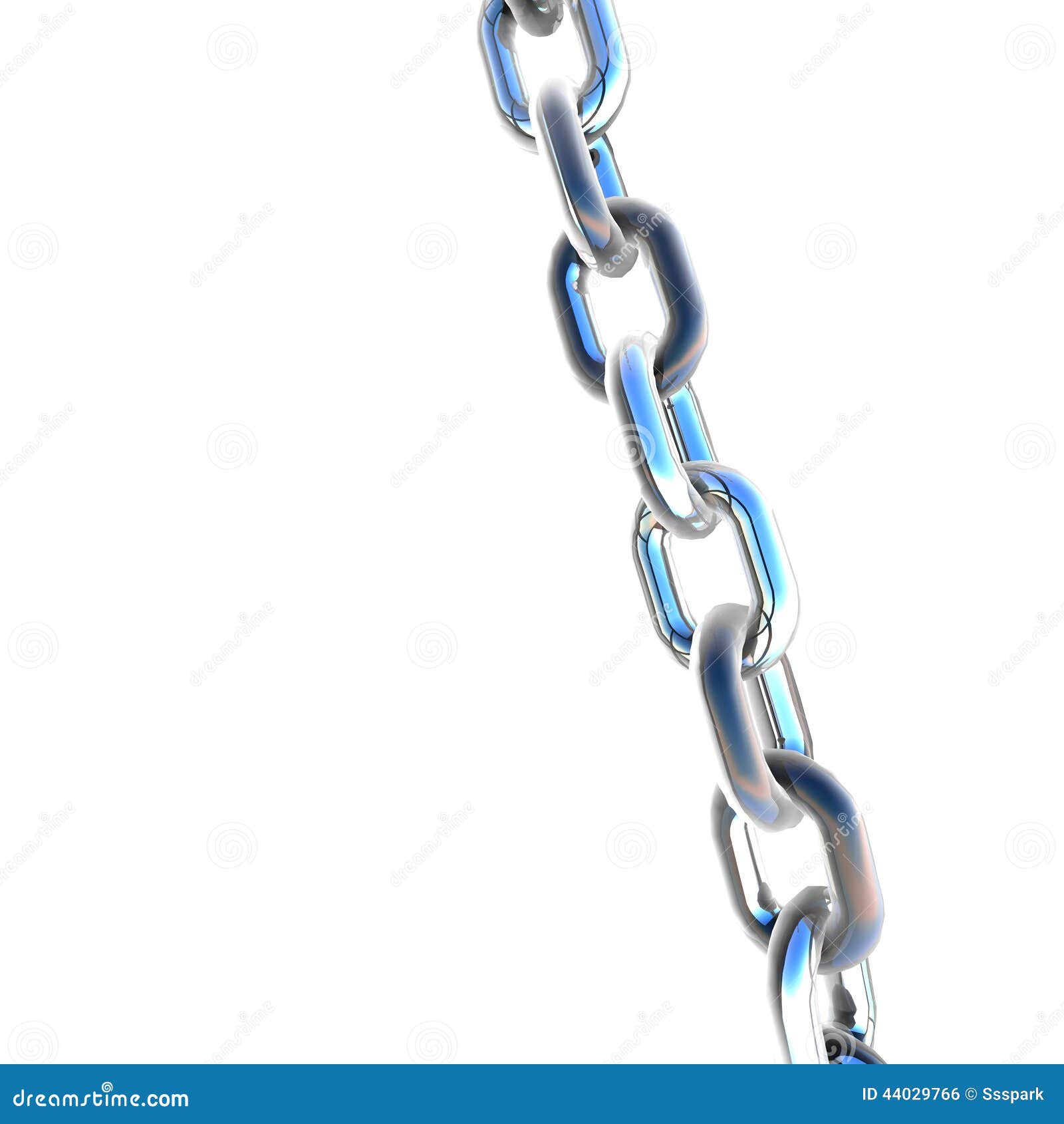 3D Chrome Chain stock illustration. Illustration of chain - 44029766