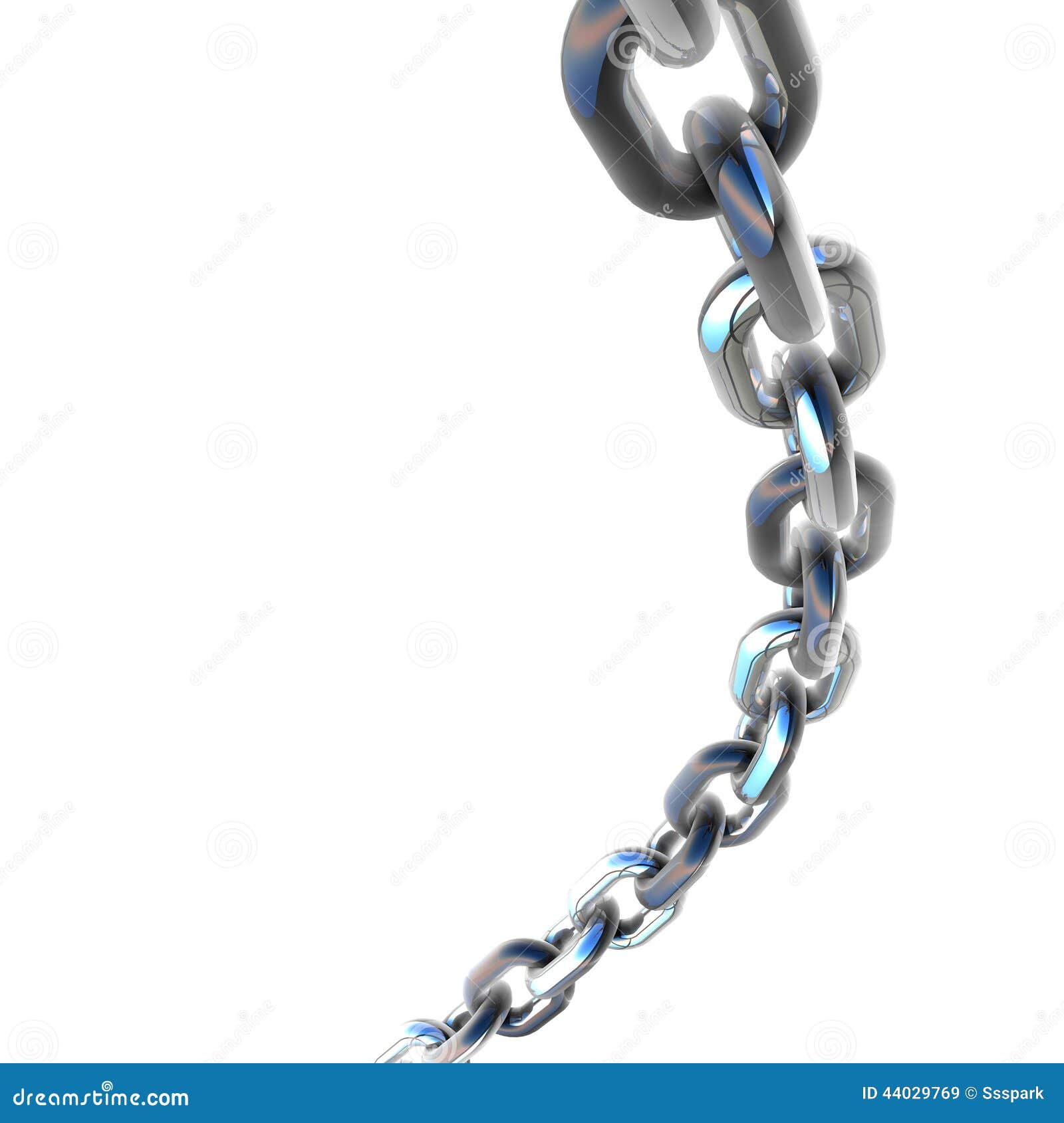 3D Chrome Chain stock illustration. Illustration of attached - 44029769
