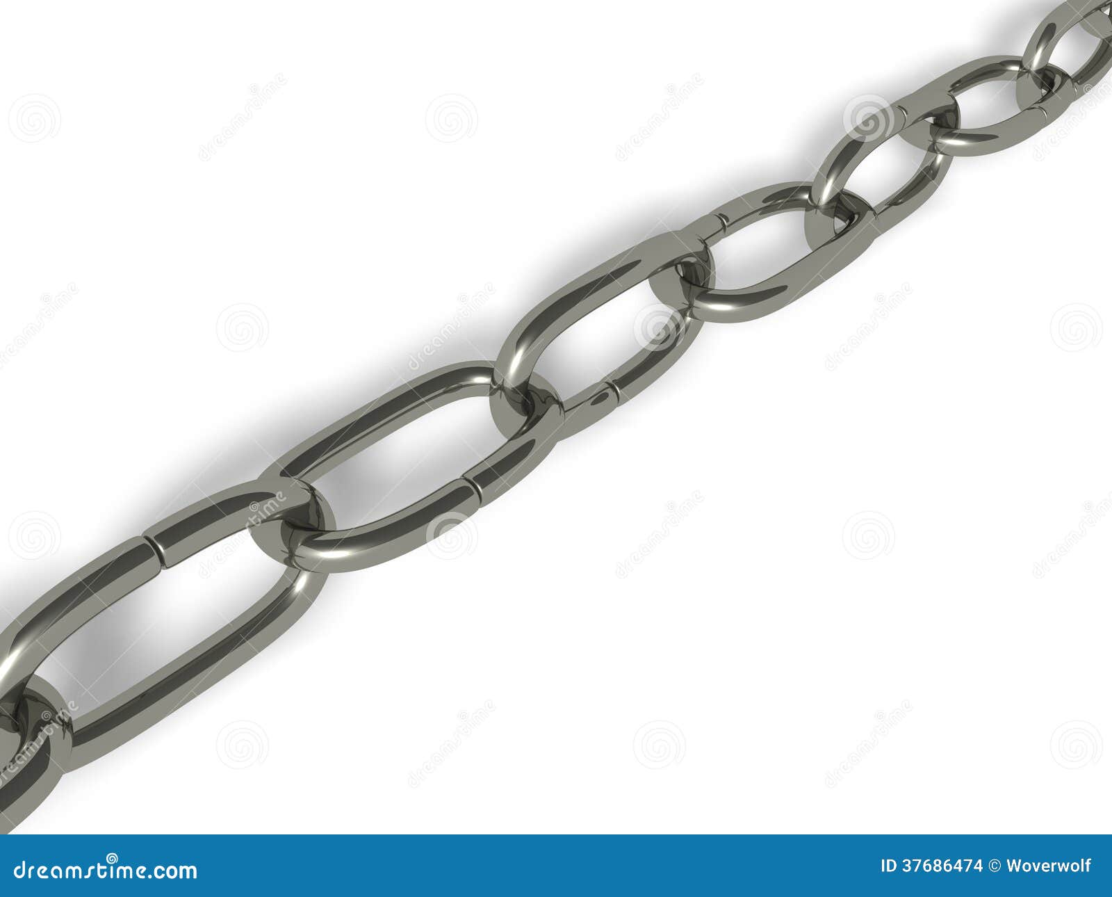 3D chrome chain stock illustration. Illustration of link - 37686474