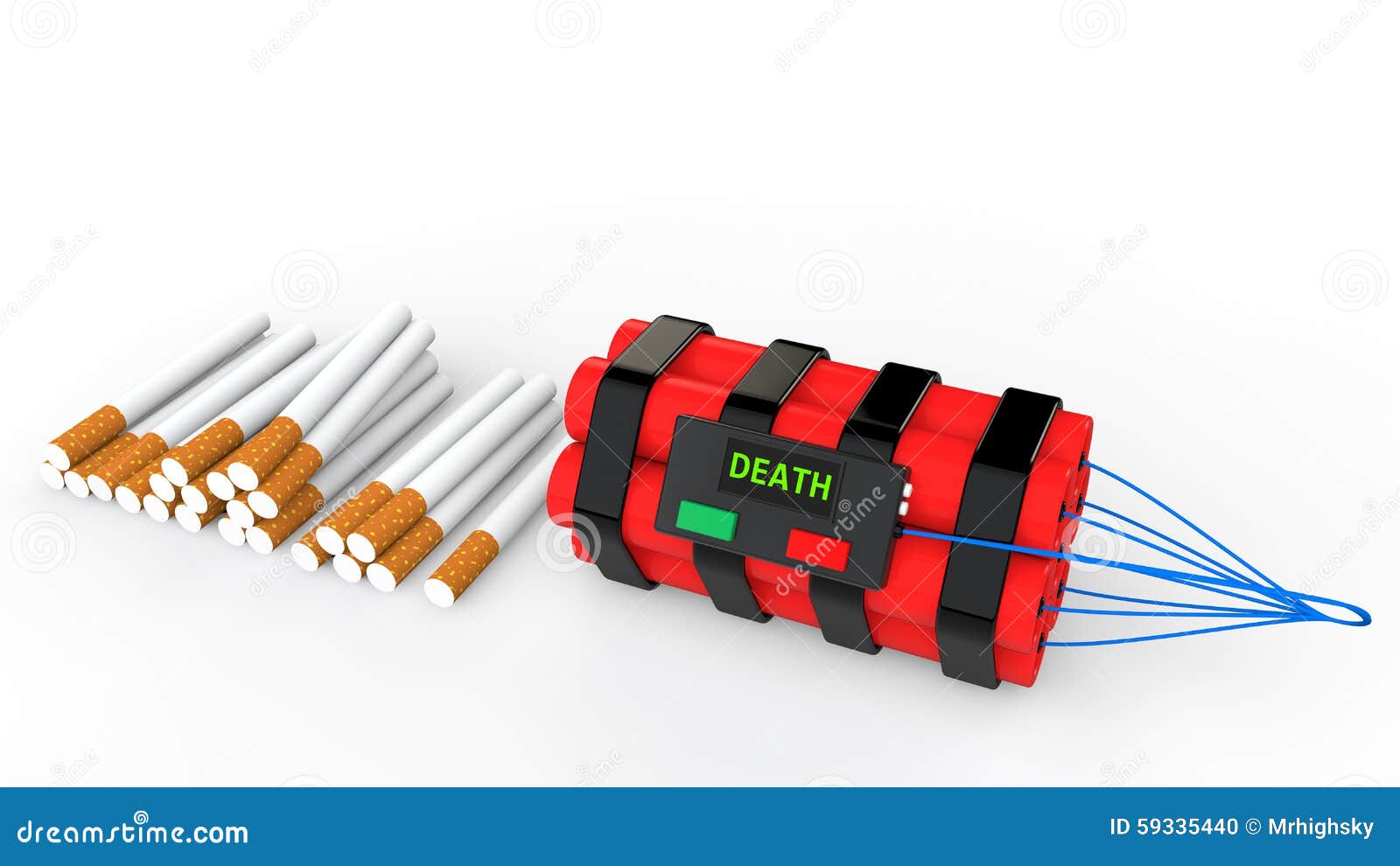 3d Cigarettes Time Bomb Stock Image | CartoonDealer.com #59624983