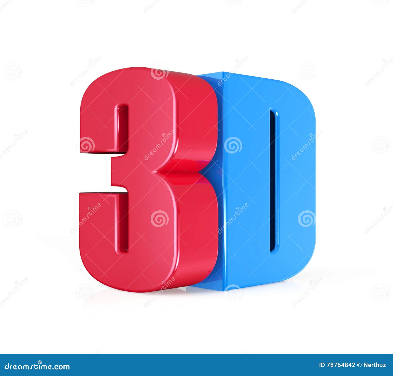 3D Cinema Logo stock illustration. Illustration of effect - 78764842