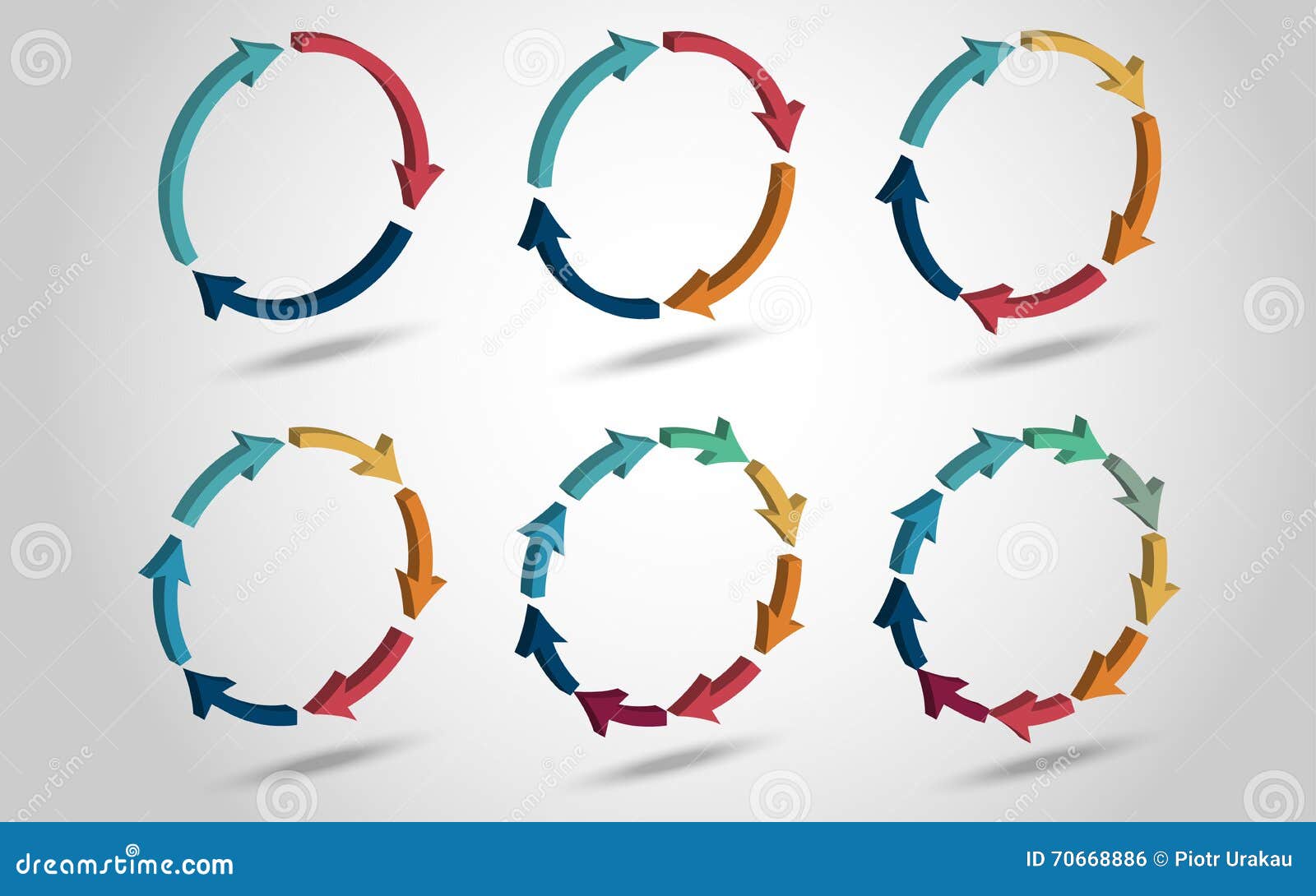 3D circle arrows stock vector. Illustration of marketing - 70668886