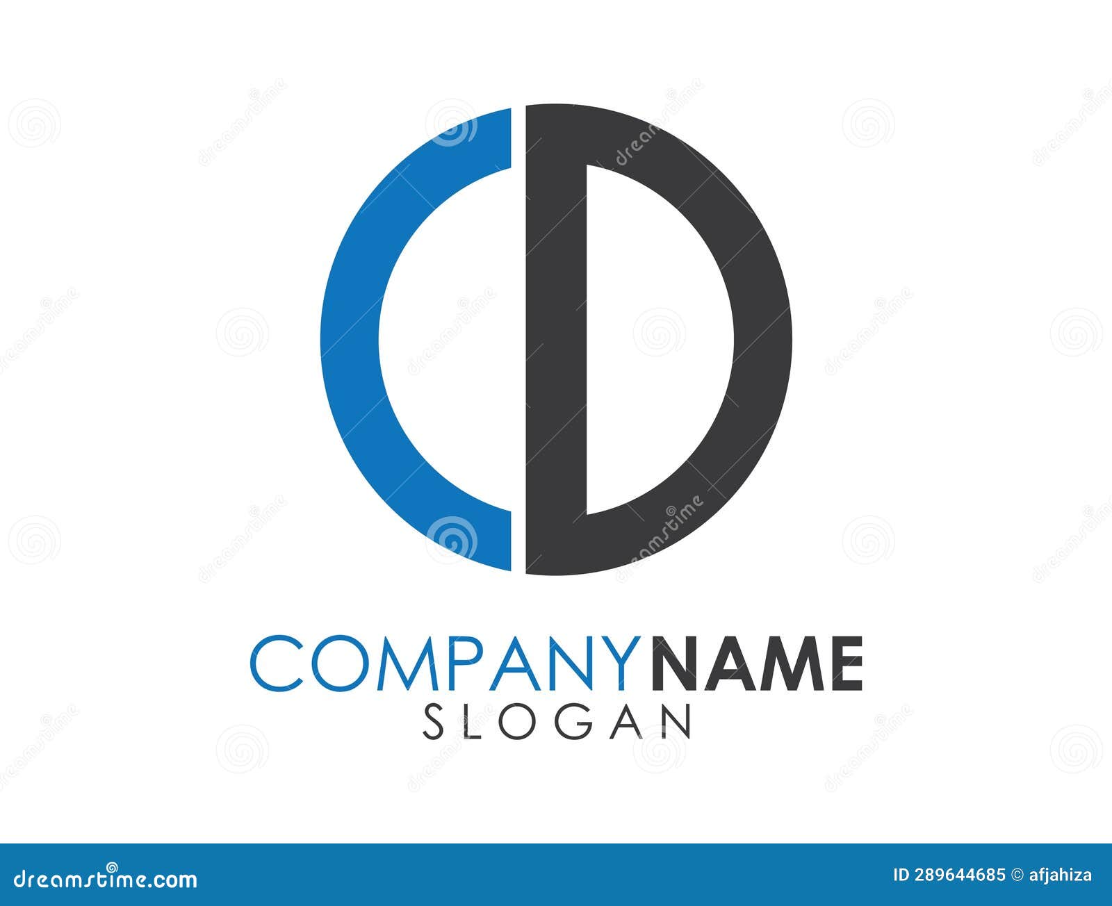 D circle font logo 1 stock vector. Illustration of signage - 289644685