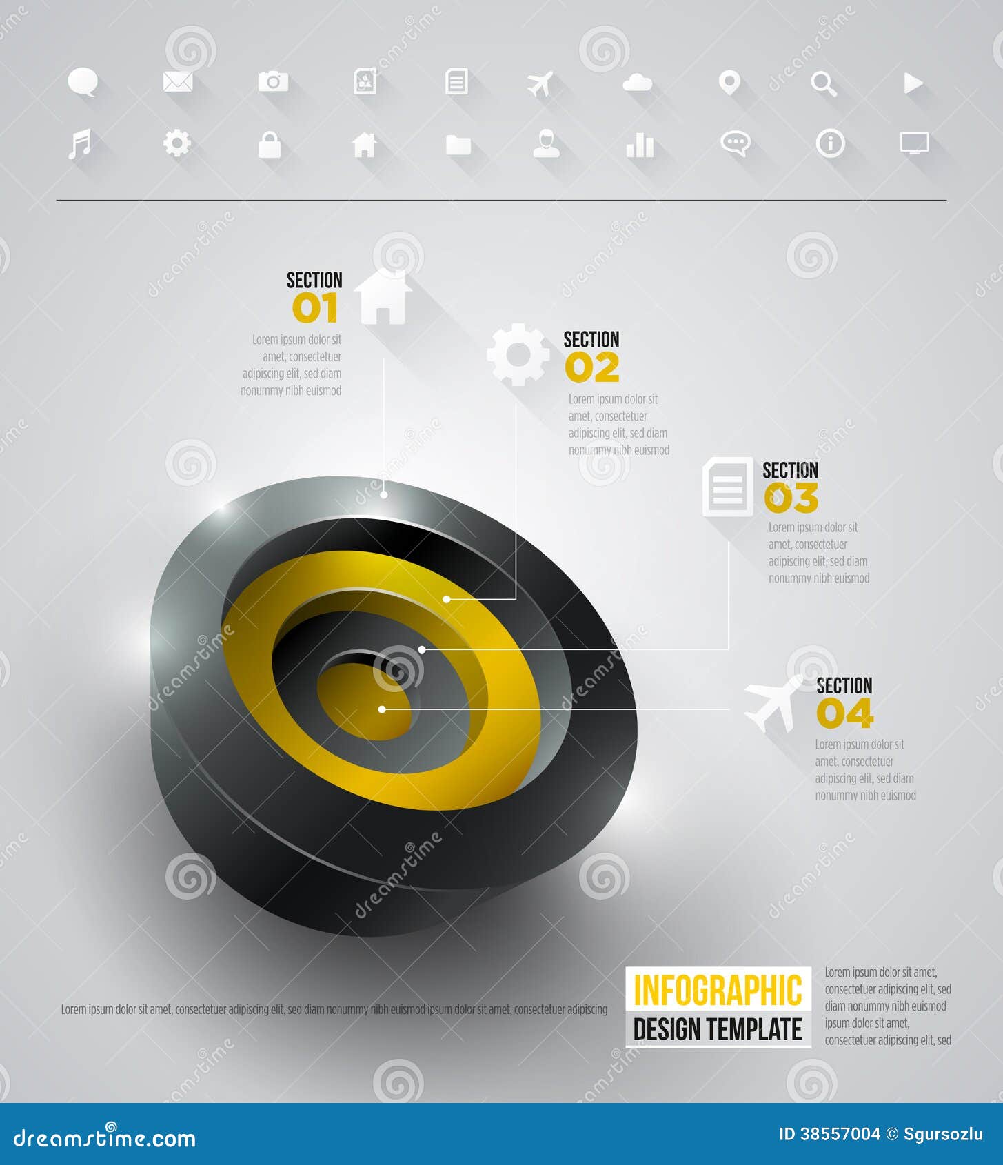 3d circle infographic stock vector. Illustration of equipment - 38557004