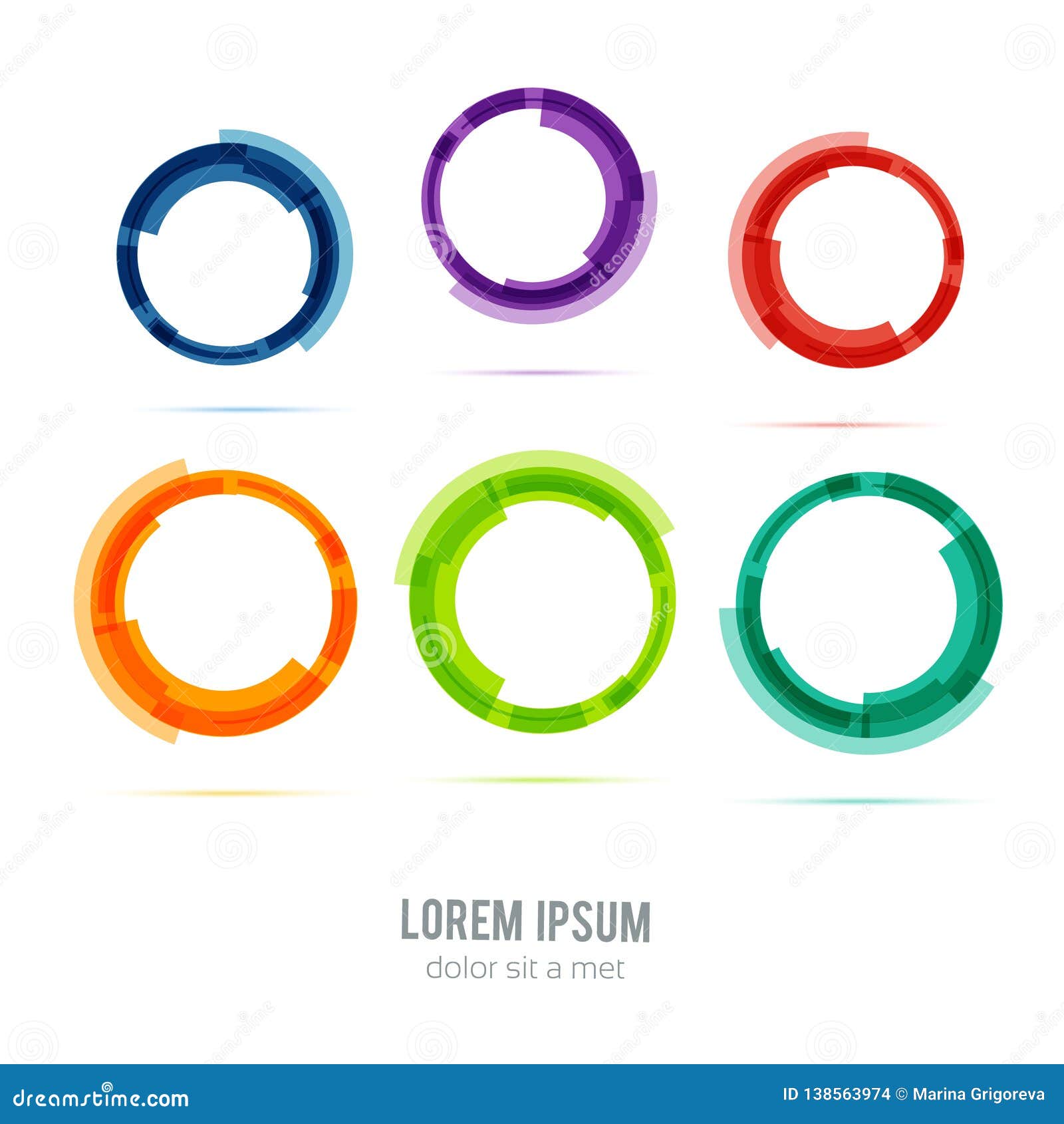 3D Price Tags Set 2. into Circle New Stock Vector - Illustration of ...