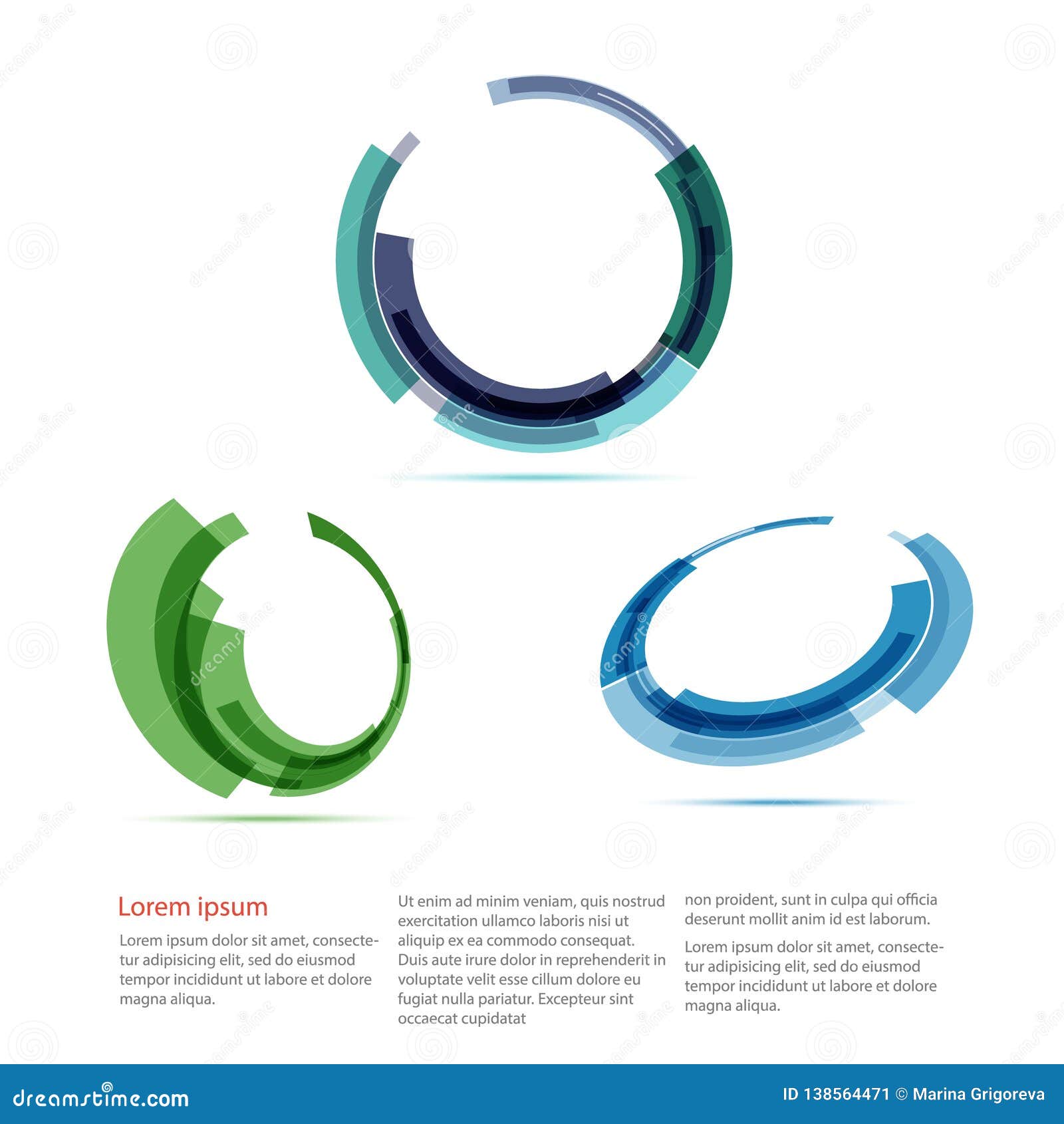 3D Price Tags Set 2. into Circle New Stock Illustration - Illustration ...