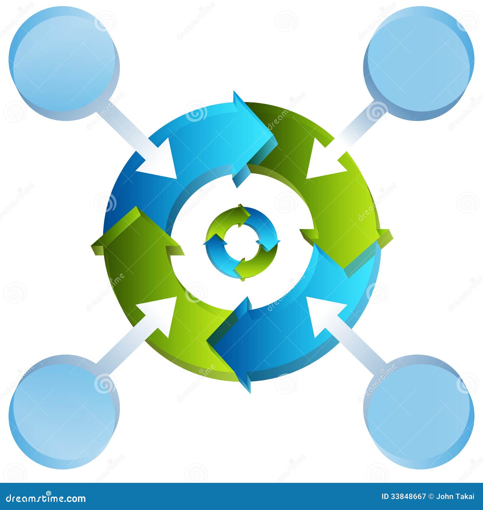 3d Circle Wheel Chart stock vector. Illustration of finance - 33848667