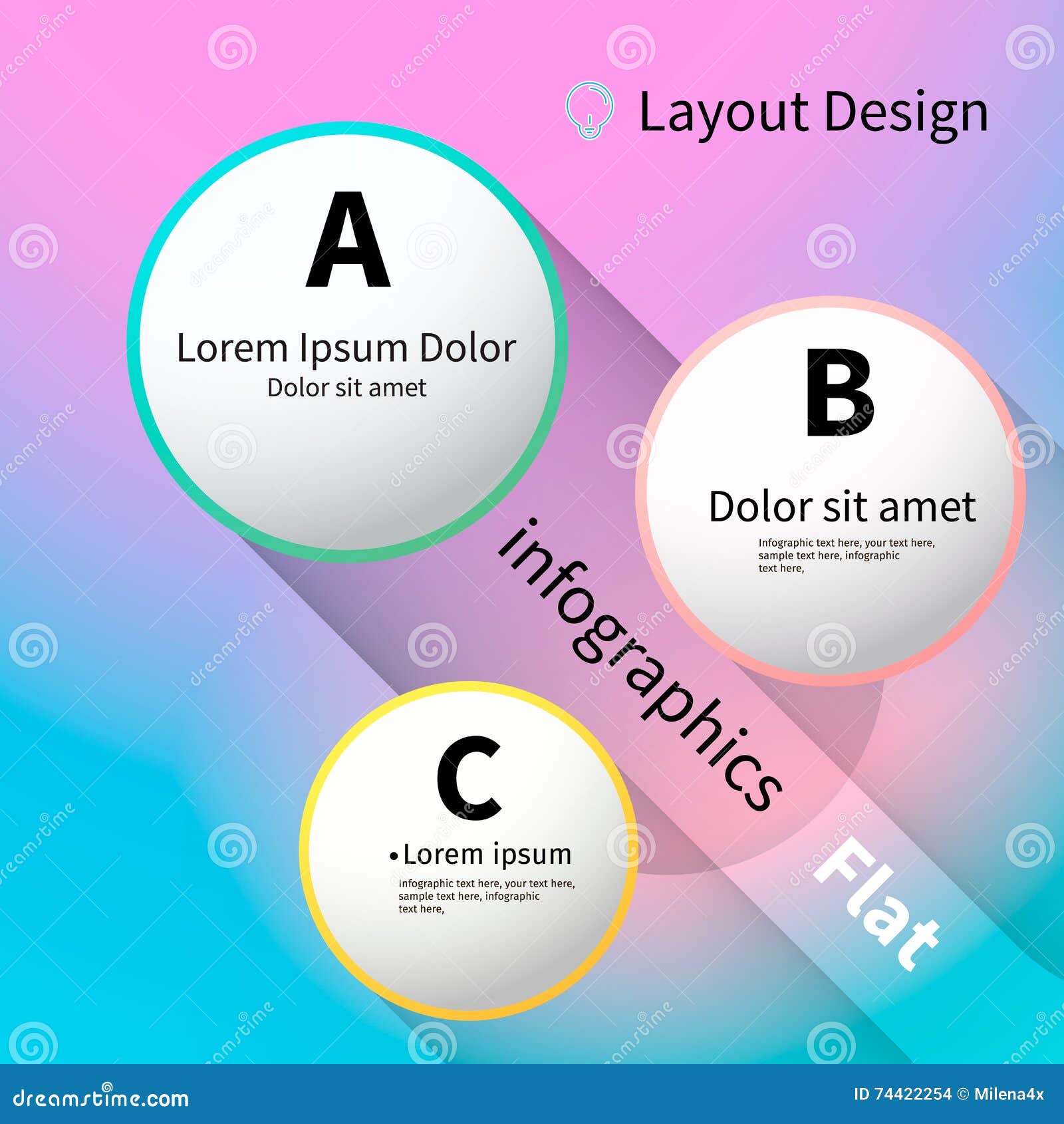 3D Circles Bright Layout, Vector Stock Vector - Illustration of banner ...