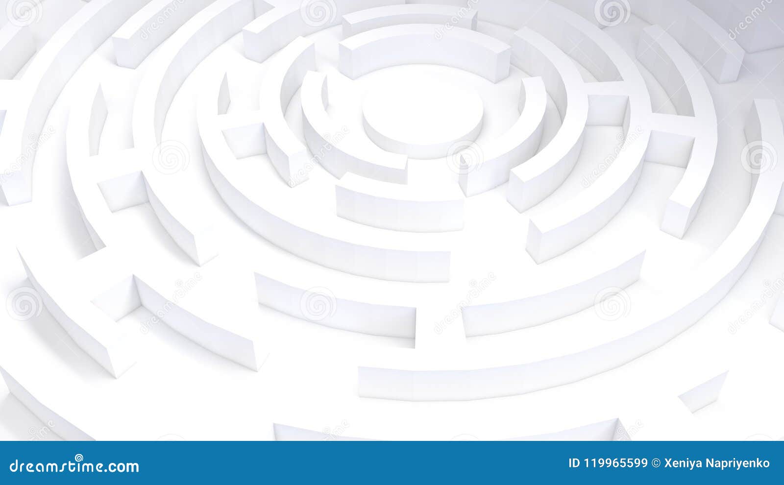 3D Circular maze stock illustration. Illustration of choice - 119965599