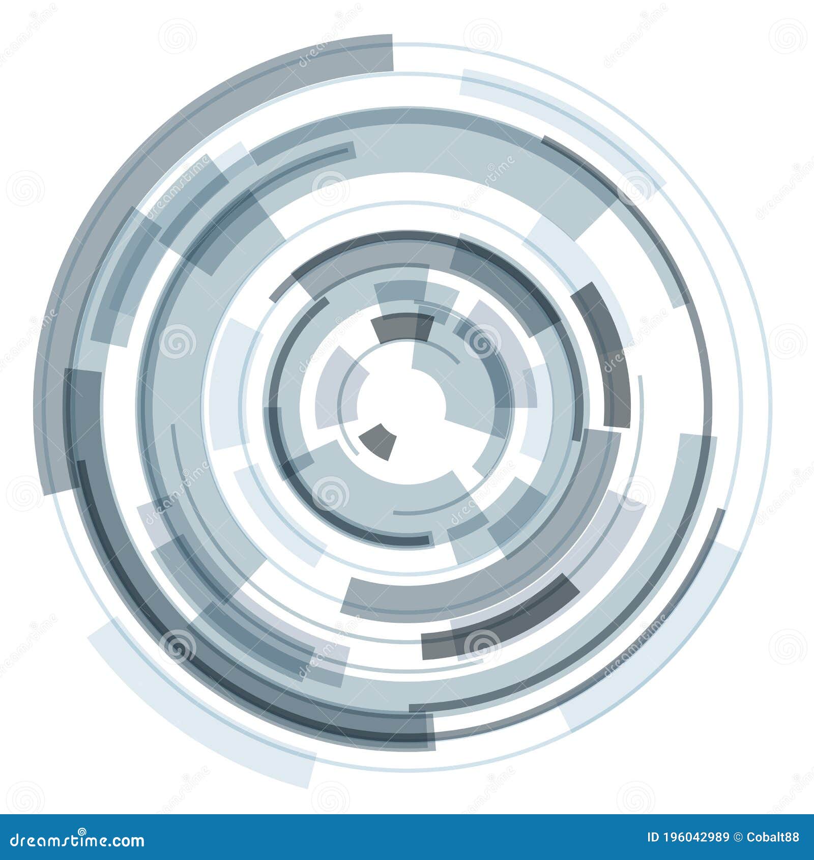 3D Circular Symbol, Abstract Lens Technology Design Stock Vector ...