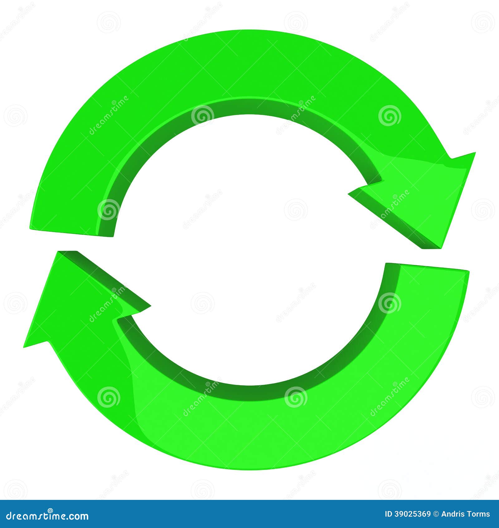 3d cirkel van twee pijlen, stock illustratie. Illustration of organisch ...