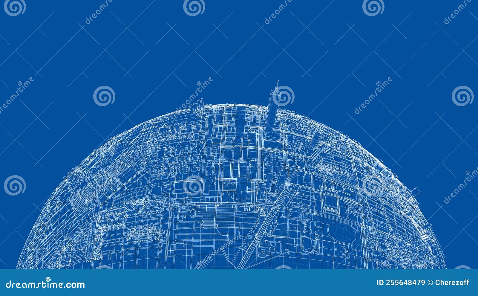 3d City Sphere. Vector Rendering of 3d Stock Vector - Illustration of ...