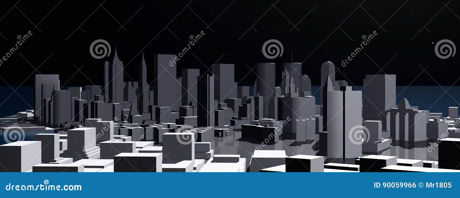 3D city view stock illustration. Illustration of life - 90059966