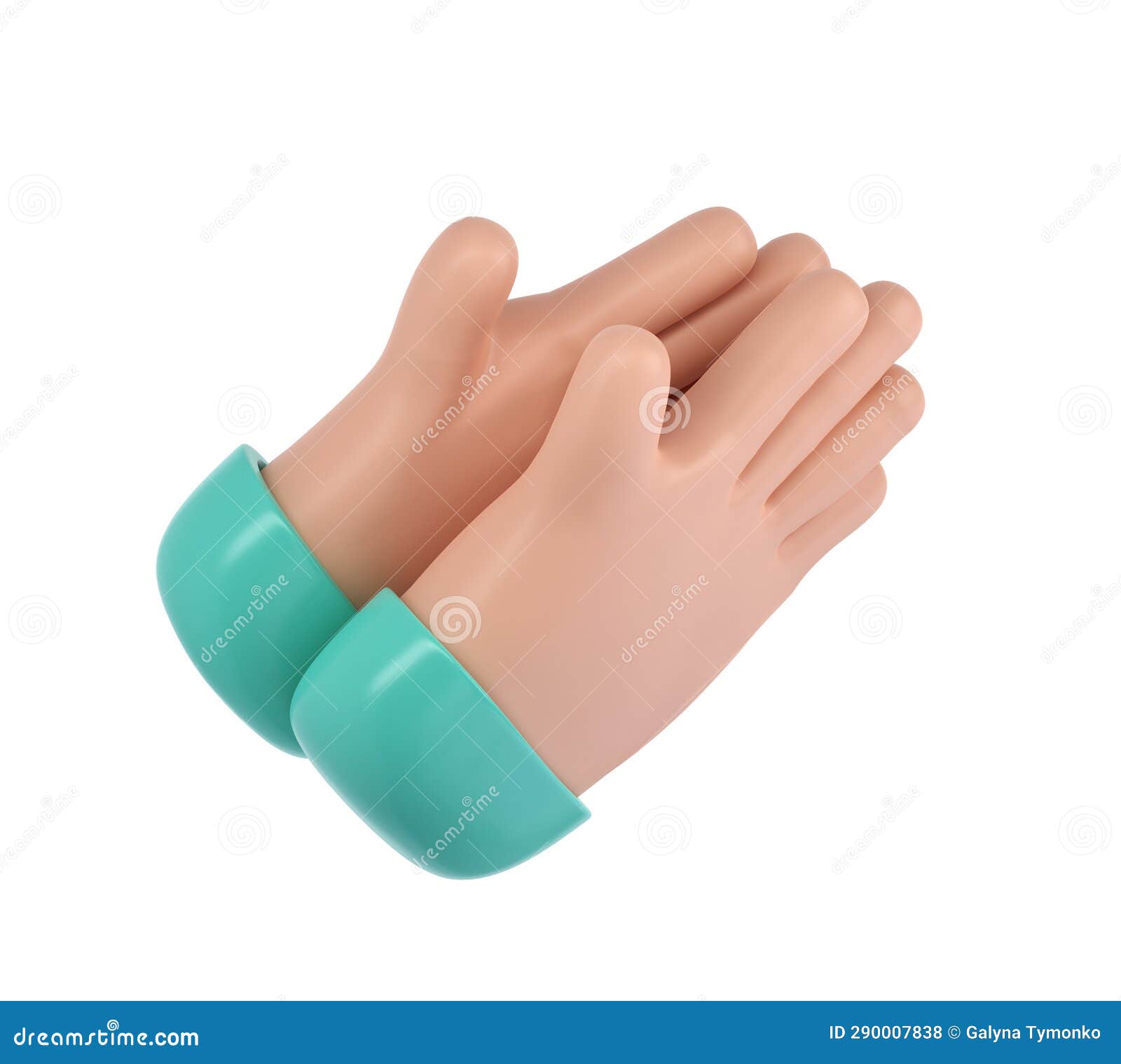3D Clapping Hands Applauding Icon Isolated with Clipping Path ...