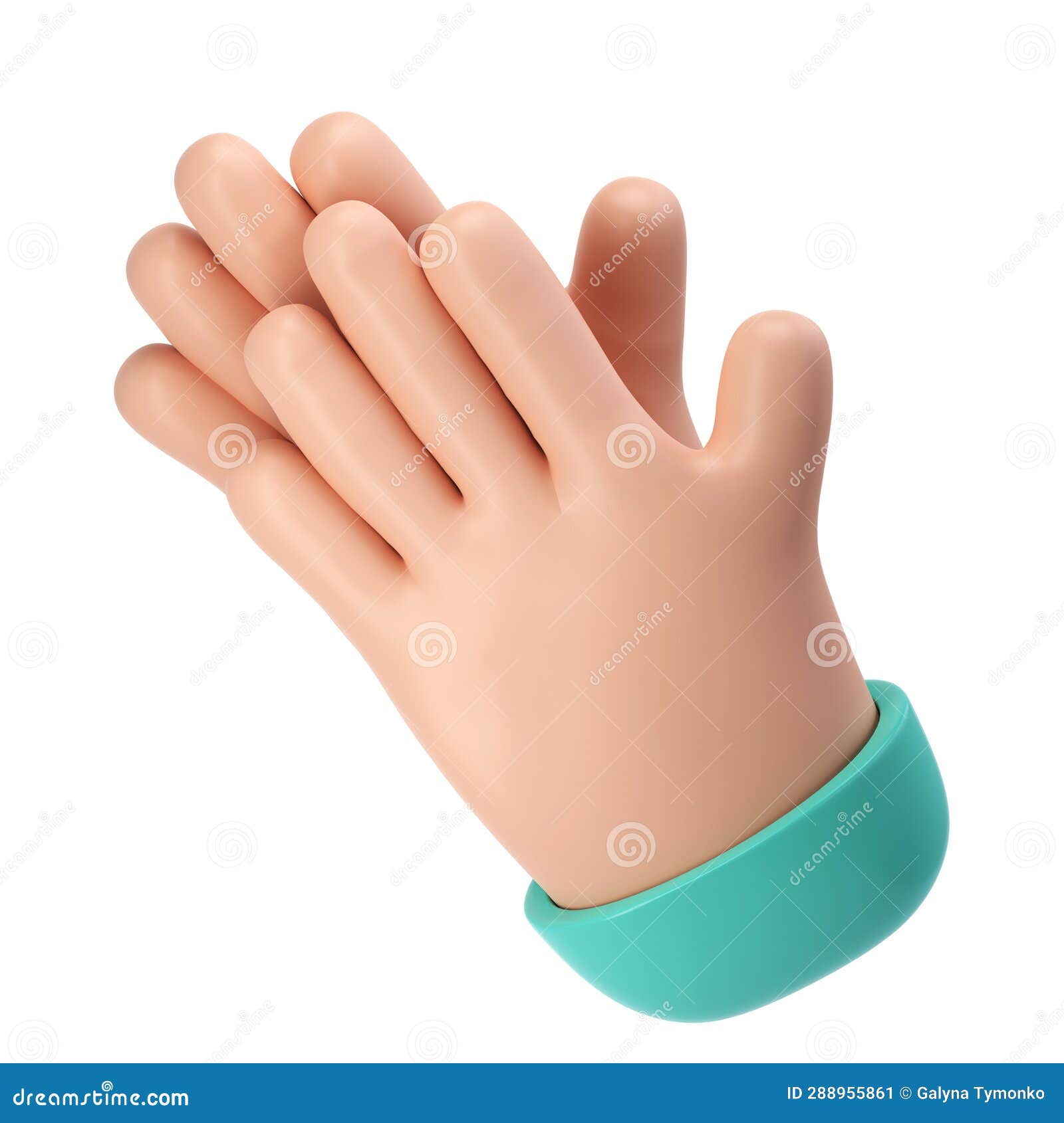 3D Clapping Hands Applauding Icon Isolated with Clipping Path ...