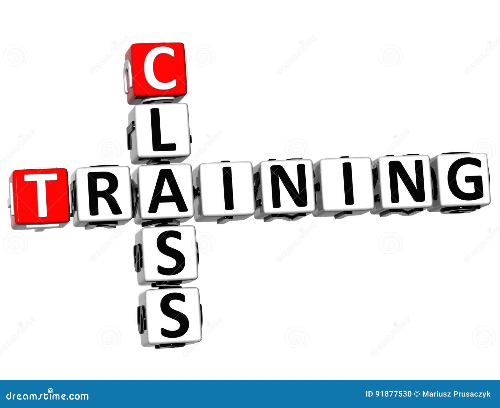 3D Class Training Crossword Stock Illustration - Illustration of ...