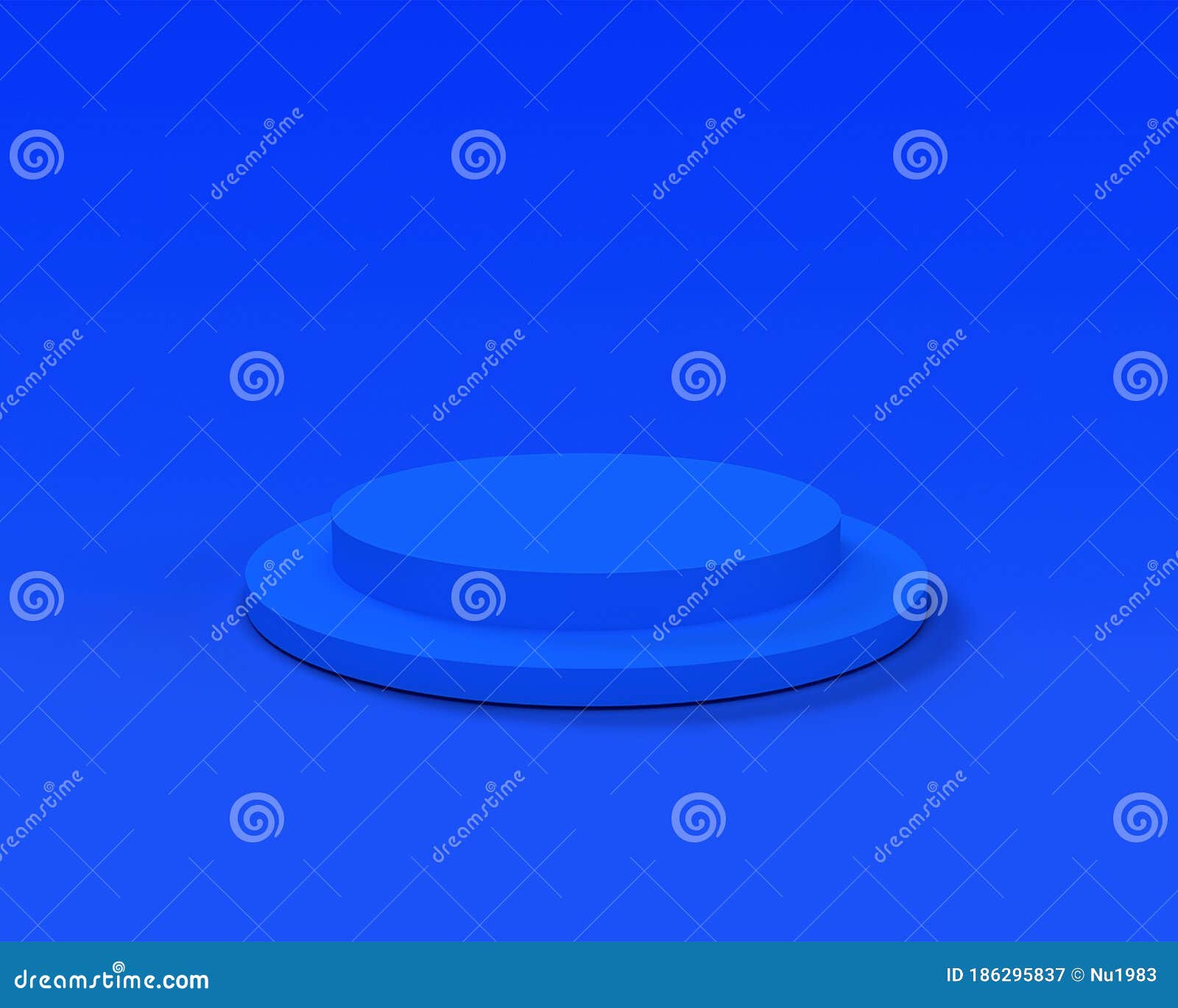 Blue Cylinder Basic Simple 3d Shapes Isolated On White Background ...