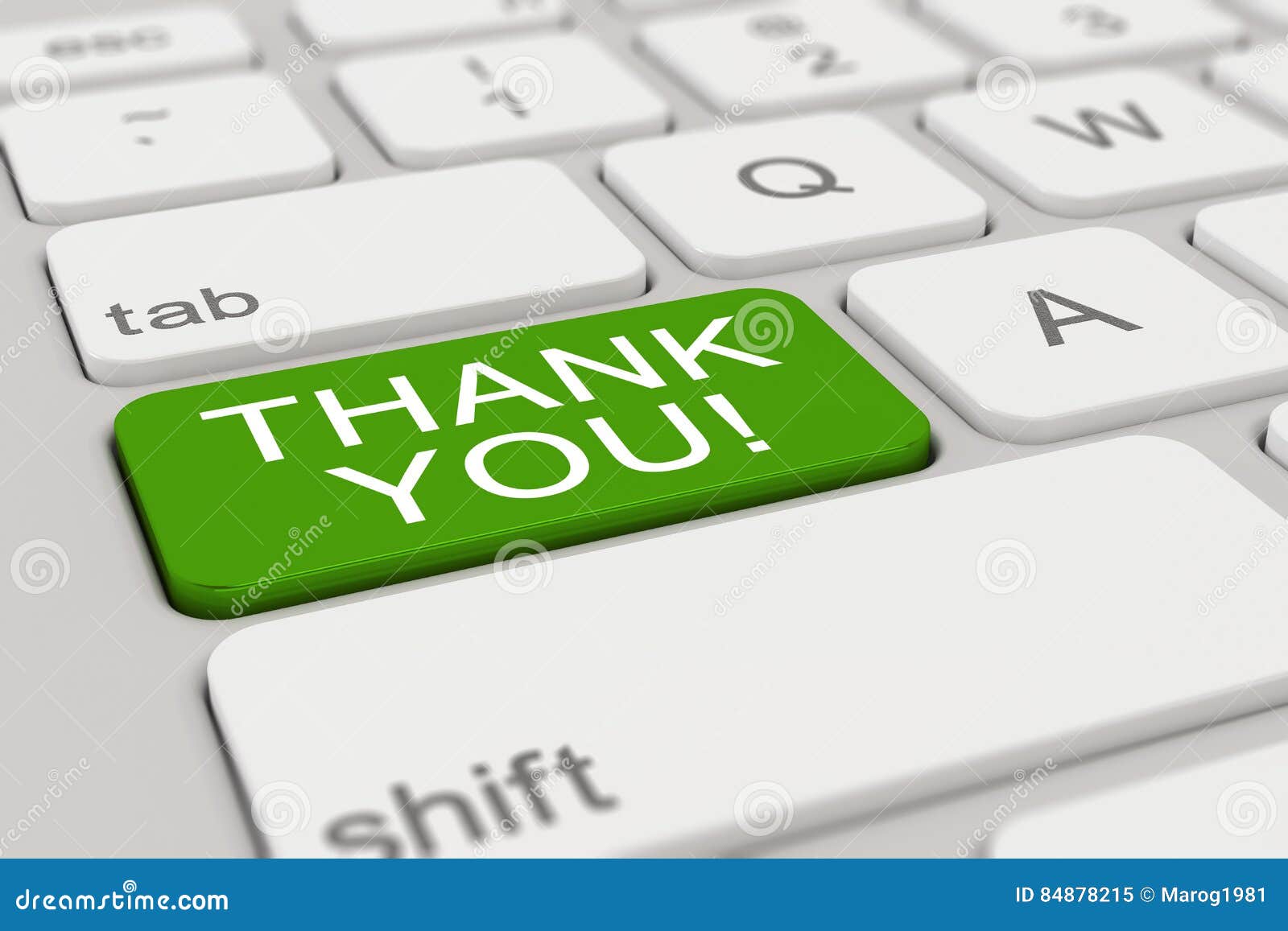 3d - Clavier - Merci - Vert Illustration Stock - Illustration du clé ...