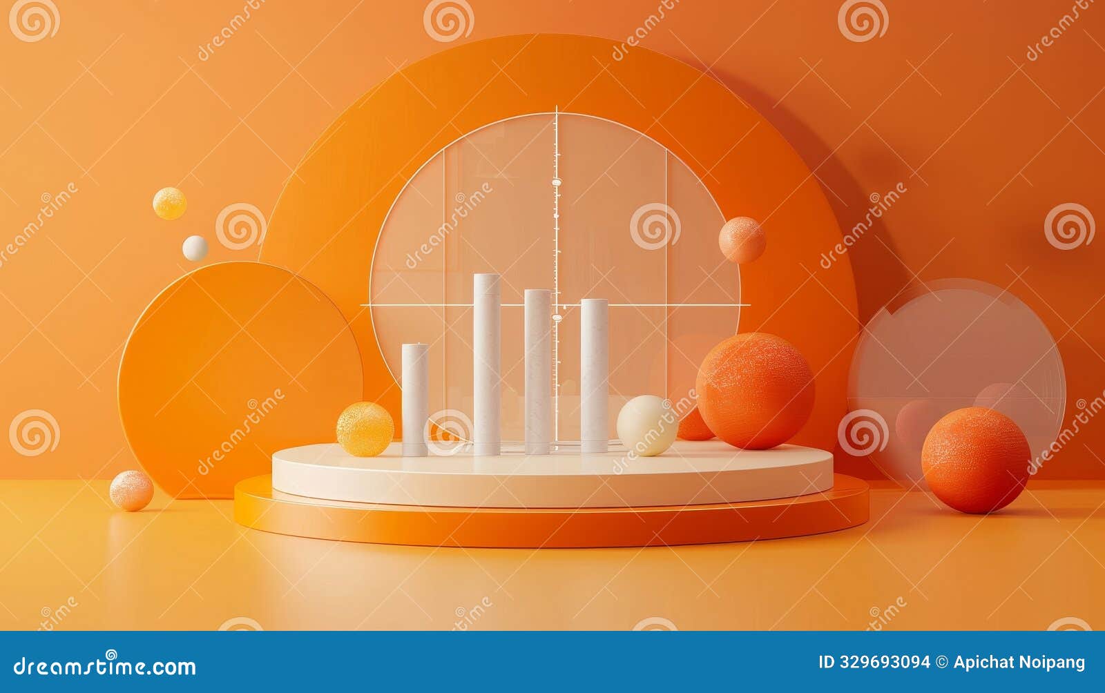 3D Clay Render of a Radar Chart Comparing Product Features, Isolated on ...