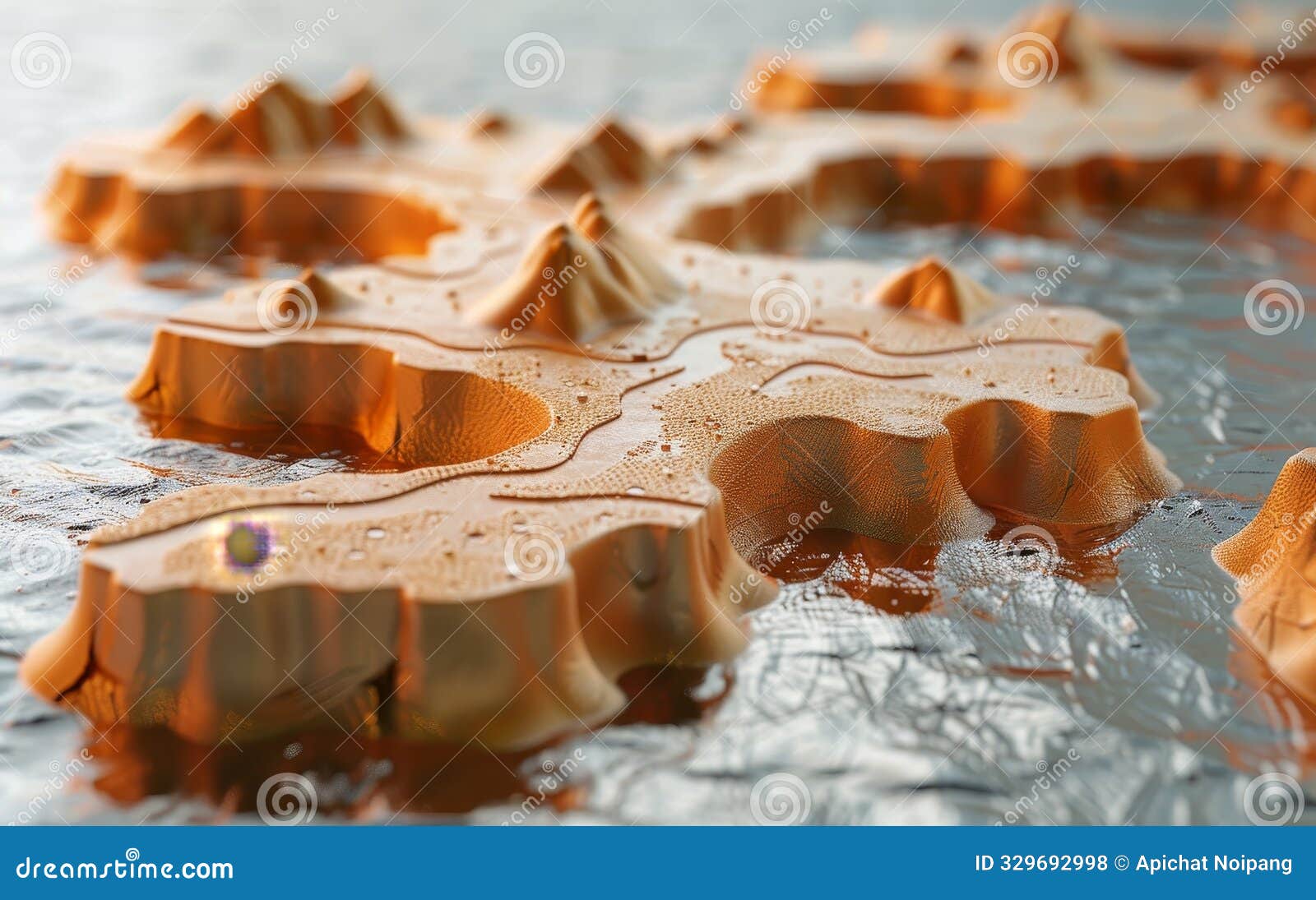 3D Clay Render of a Resource Allocation Map for a Large Project ...