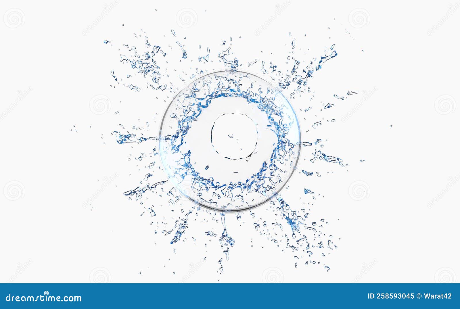 3d Clear Blue Water Scattered Around, Water Splash Transparent ...