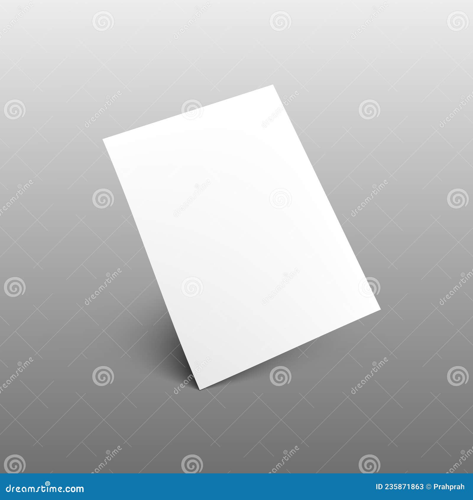 3D Clear Paper Sheet A4 Format with Shadows Stock Vector - Illustration ...