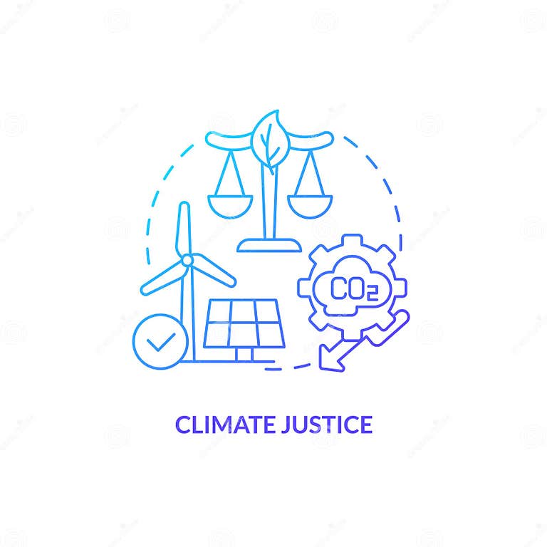 2D Climate Justice Concept Icon Stock Vector - Illustration of ...