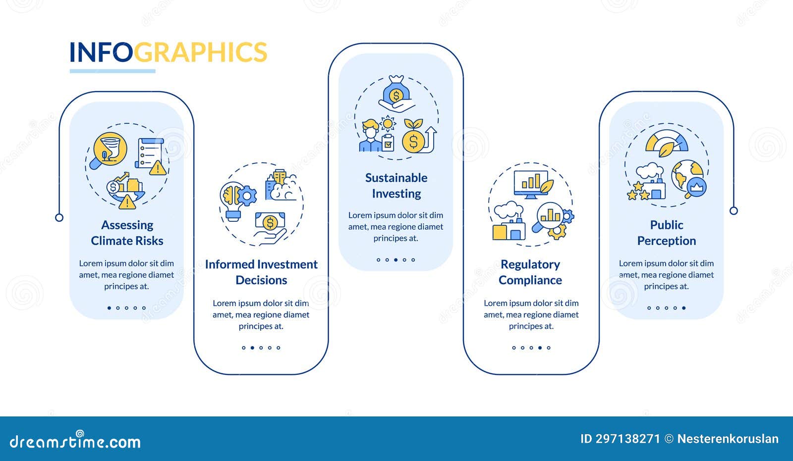 2D Climate Metrics Layout with Linear Icons Concept Stock Vector ...