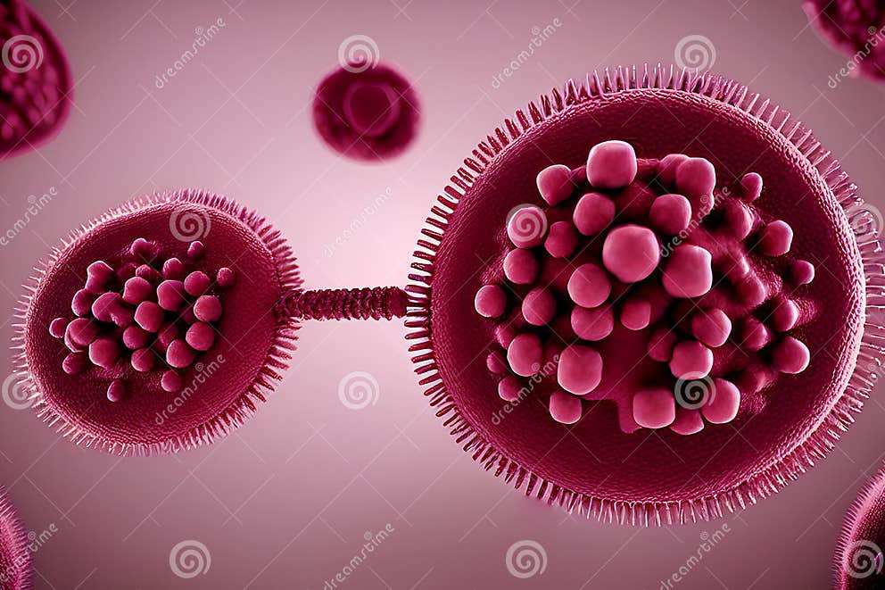 3D Clinical Microscopic Image of Bacteria and Biology Cell Stock ...