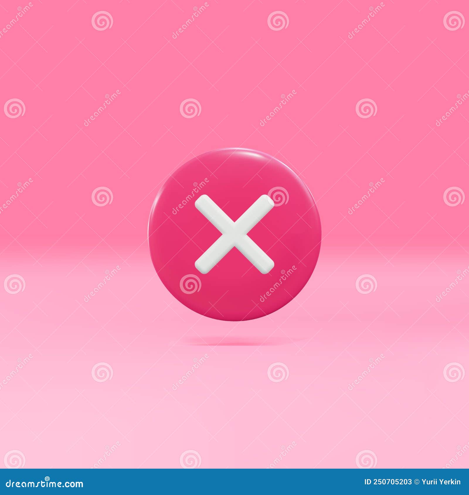 3d Close, Delete Button. Cross Symbol. Vector Illustration Stock Vector ...