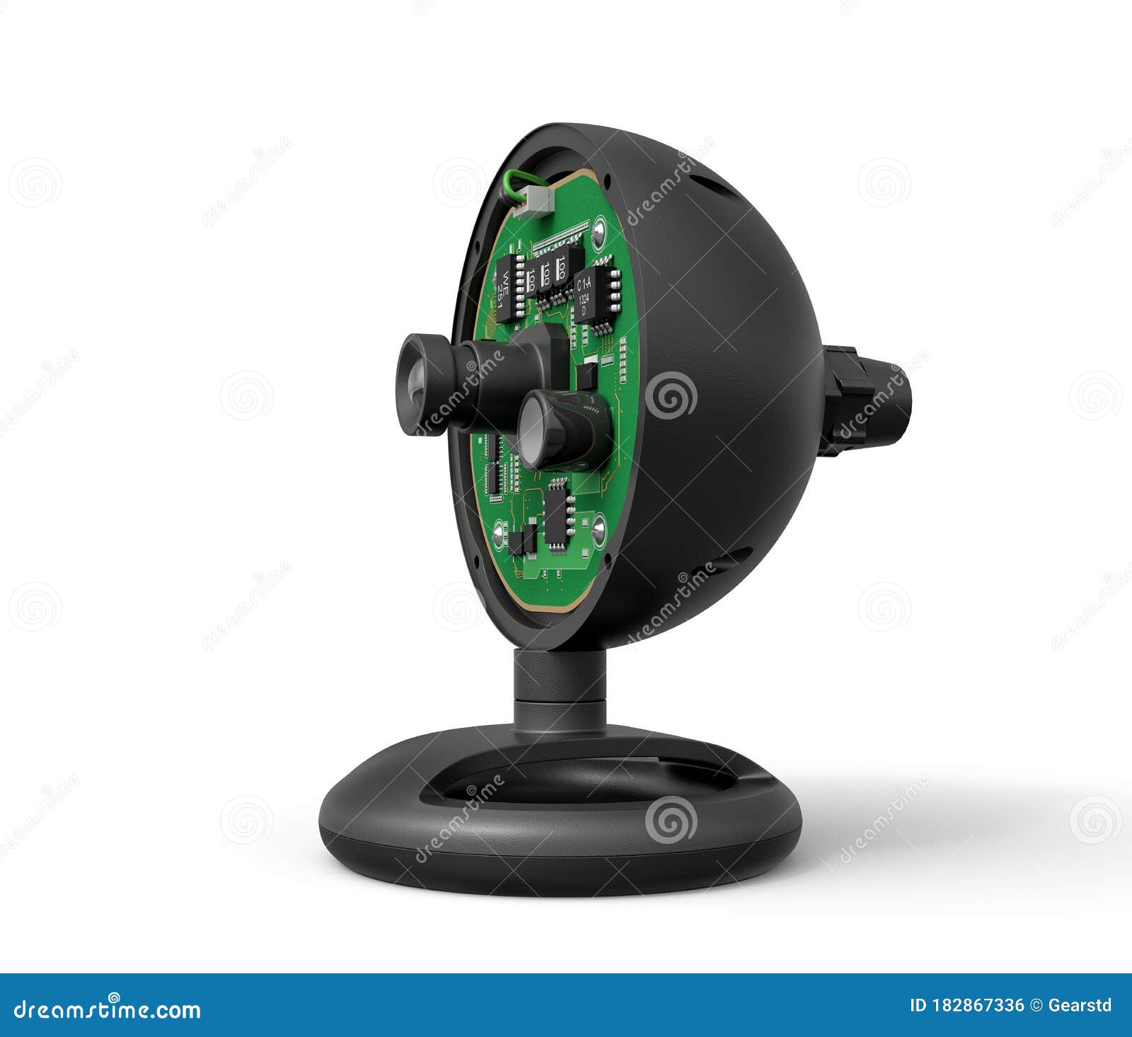 3d Close-up Rendering of Black Web Camera with Its Front Half Off and ...