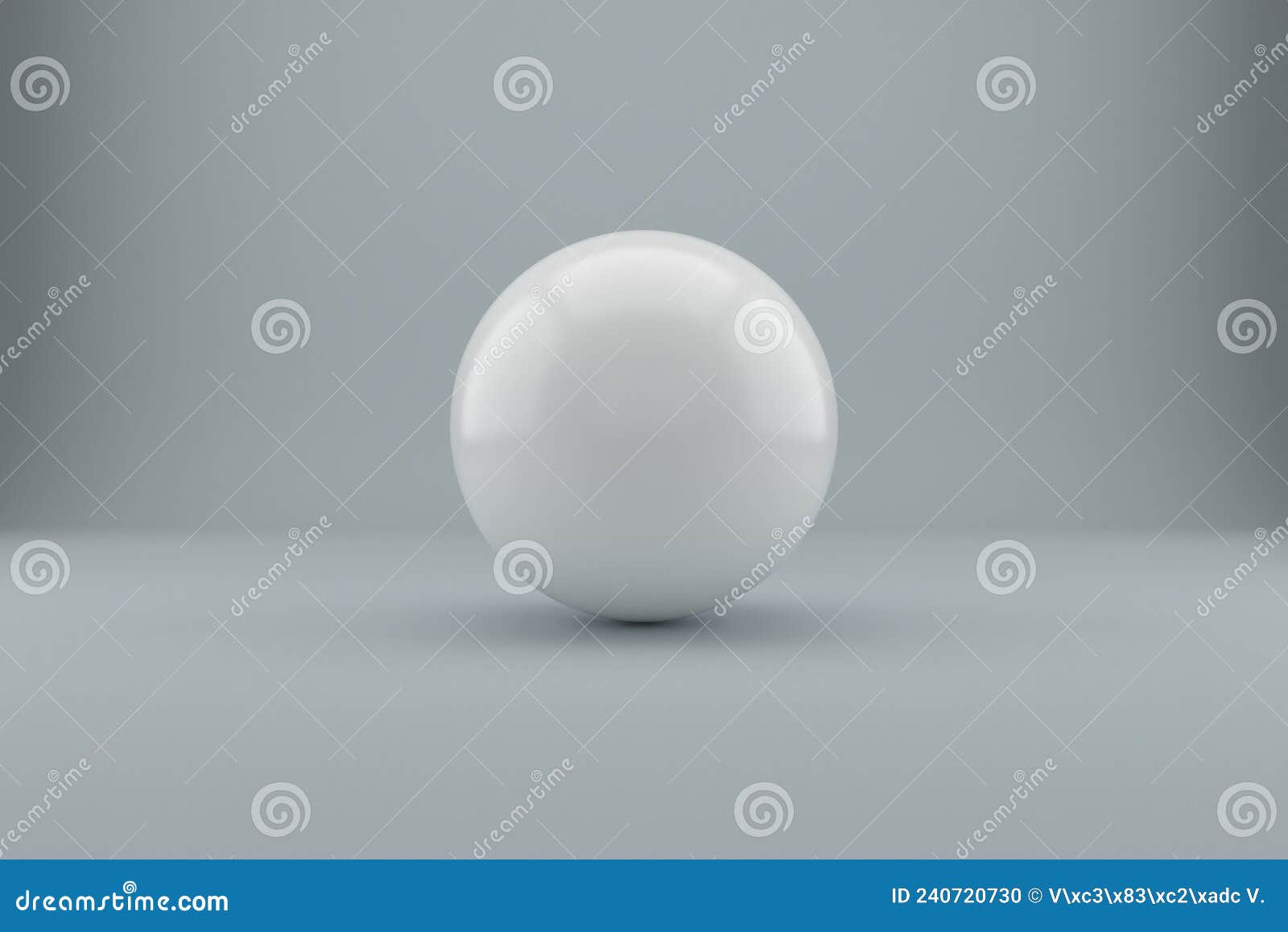 3d Close-up Rendering Of White Sphere On White Background Royalty-Free ...