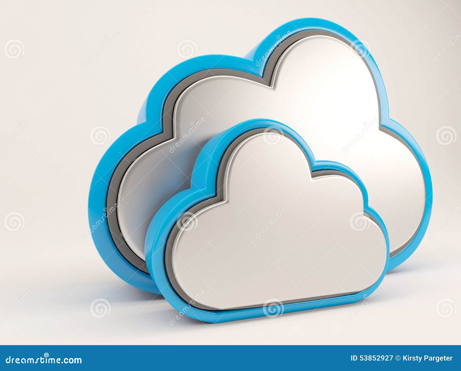 3D Cloud Drive Icon stock illustration. Illustration of computer - 53852927