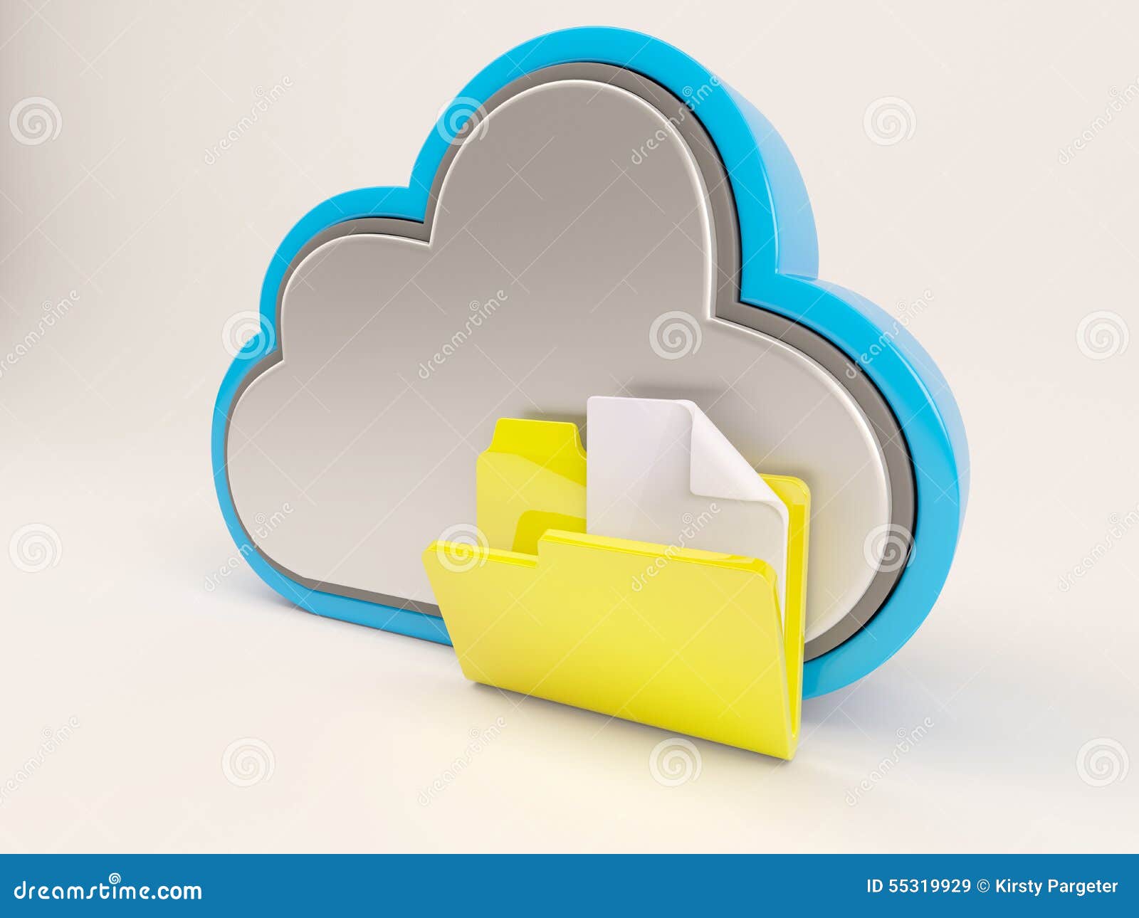 3D Cloud Drive Icon stock illustration. Illustration of remote - 55319929