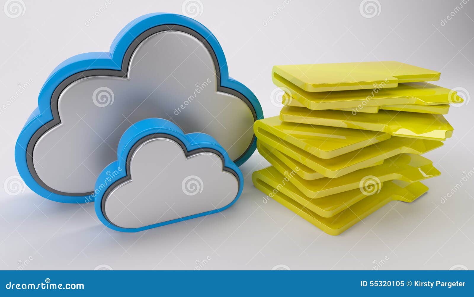 3D Cloud Drive Icon stock illustration. Illustration of isolated - 55320105