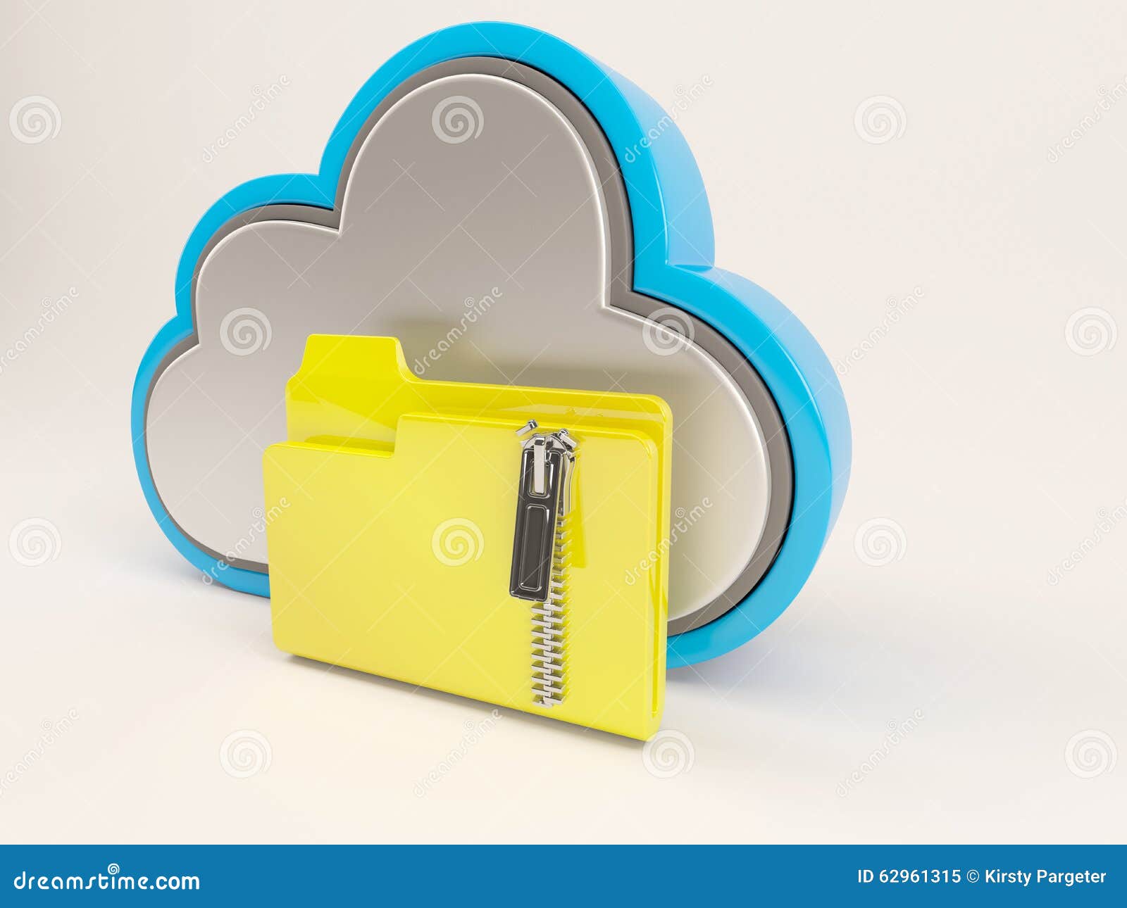 3D Cloud Drive Icon stock illustration. Illustration of render - 62961315
