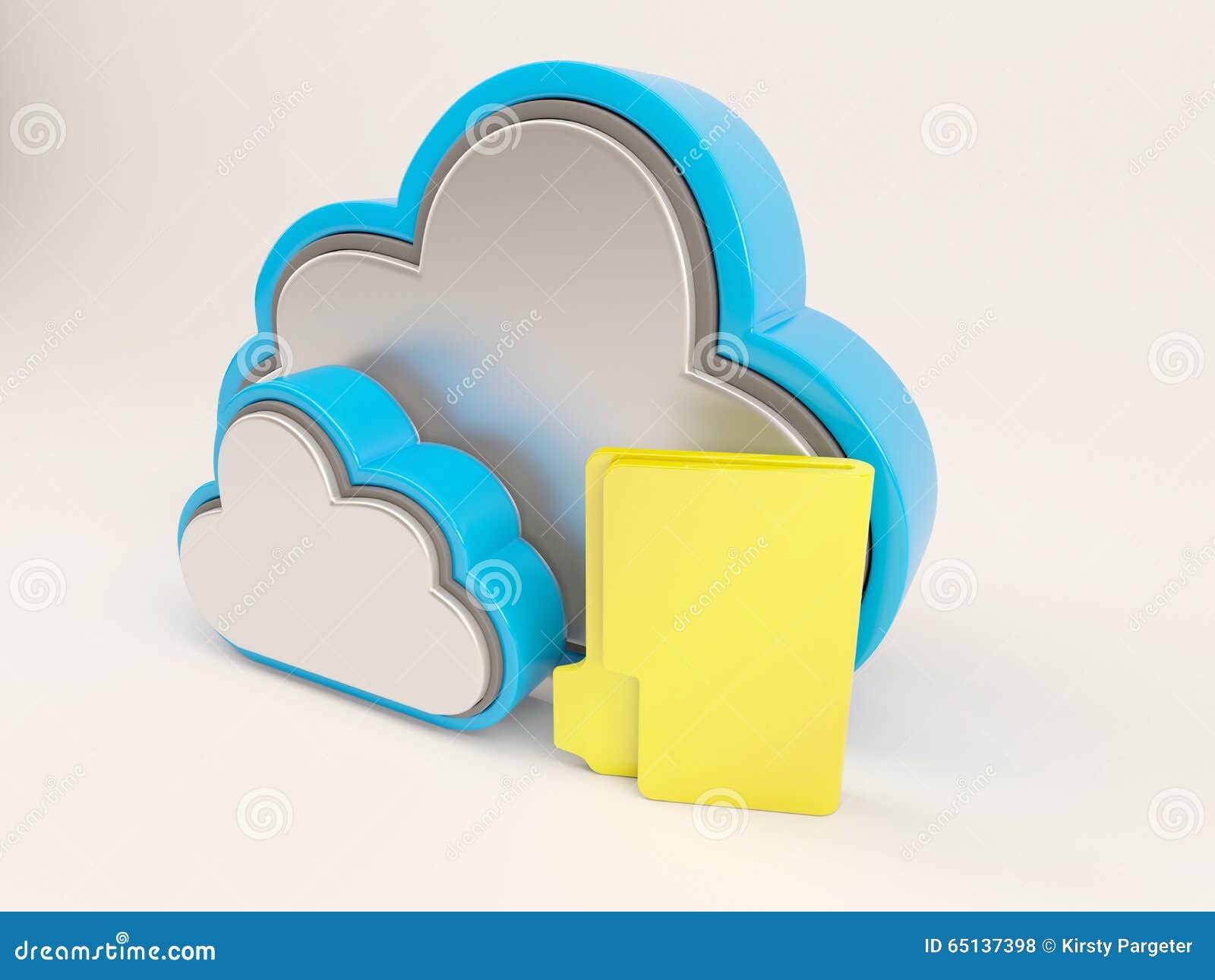 3D Cloud Drive Icon stock illustration. Illustration of drive - 65137398