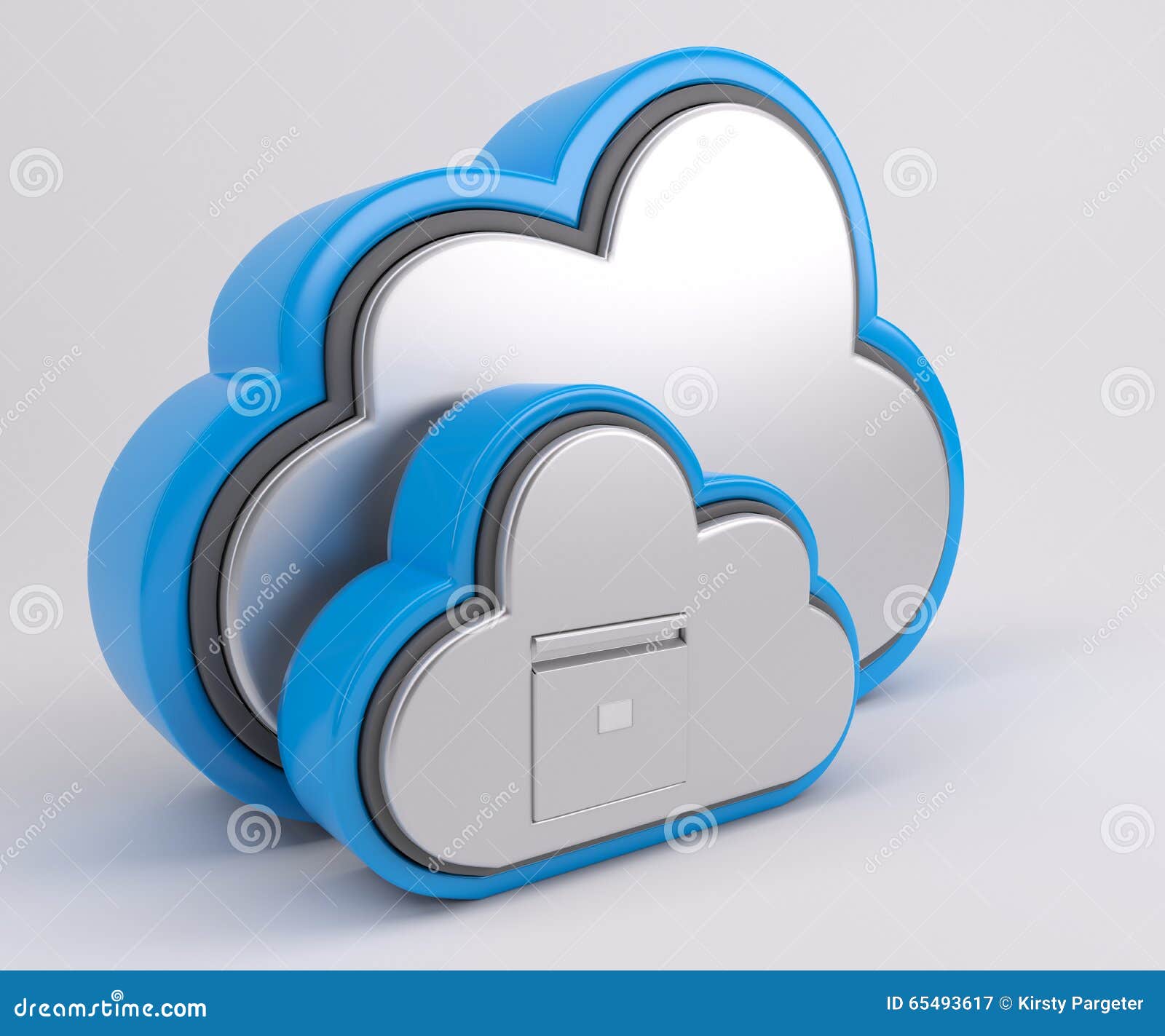 3D Cloud Drive Icon stock illustration. Illustration of file - 65493617