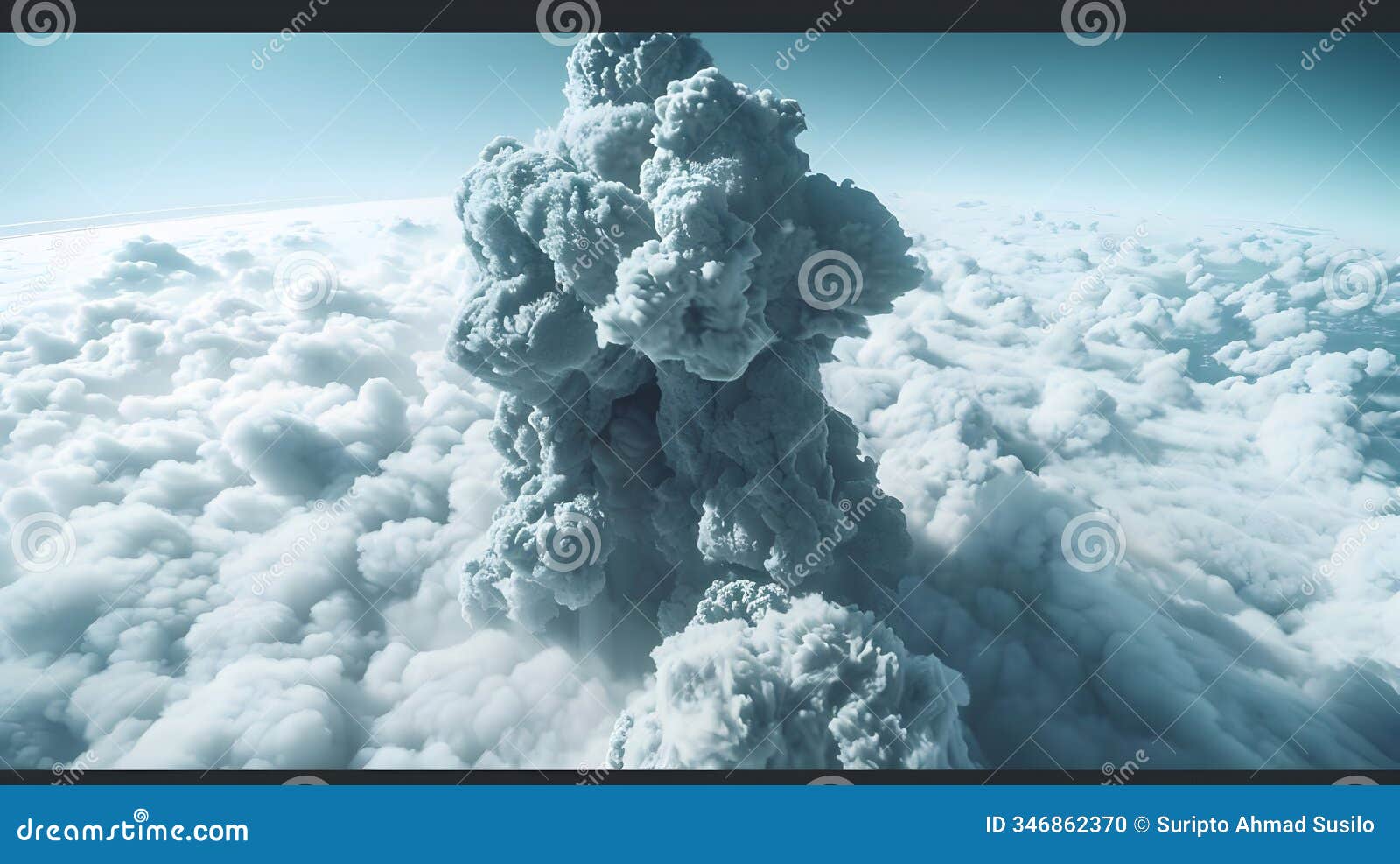 3D Cloud Formation Illustration: Massive Cumulonimbus Stock ...