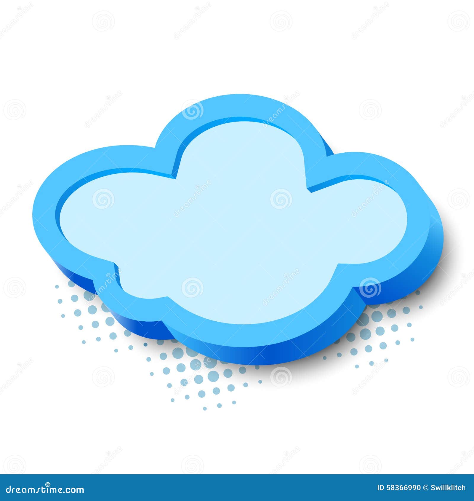 3d cloud frame stock vector. Illustration of abstract - 58366990